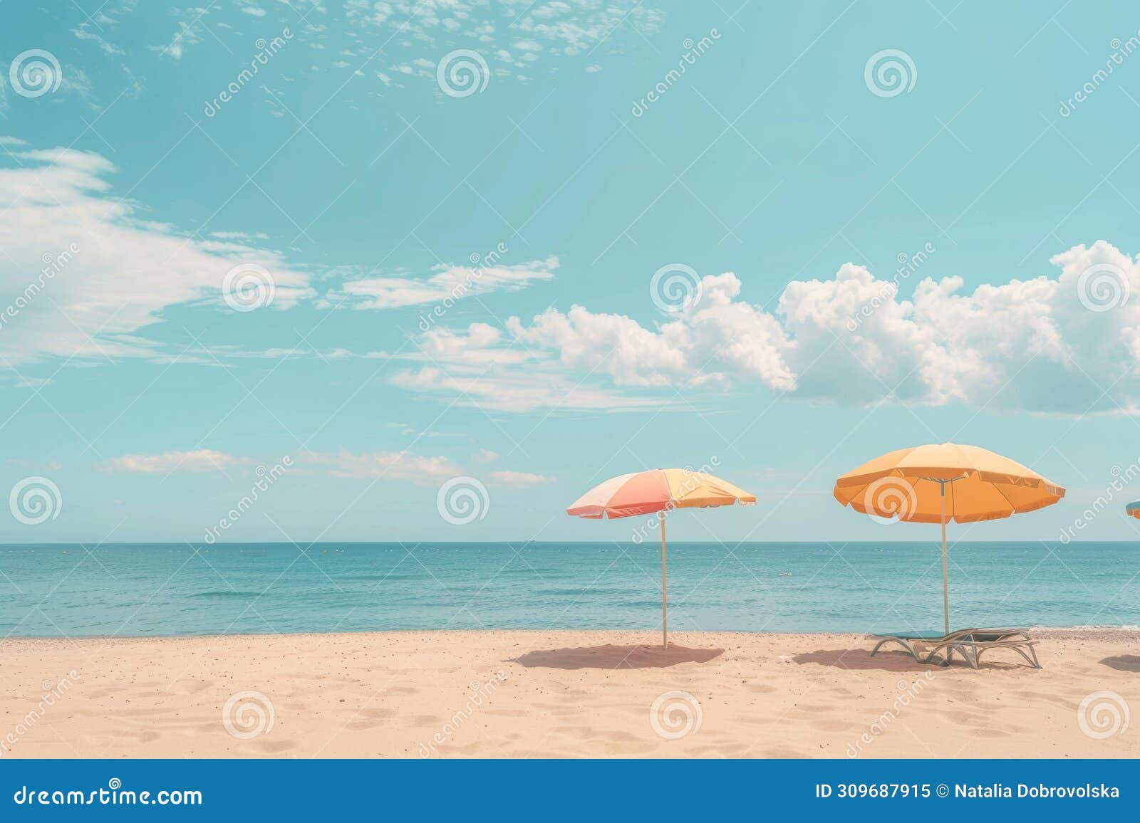 Sunny Summer Beach Season Concept Stock Image - Image of beachscape ...