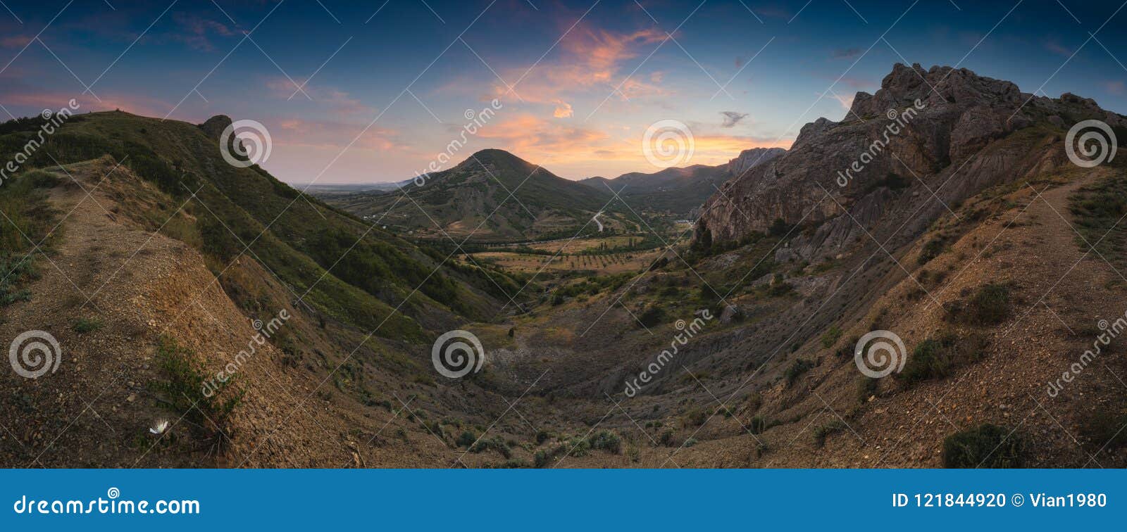 The Sunny valley stock photo. Image of landscape, journey - 121844920