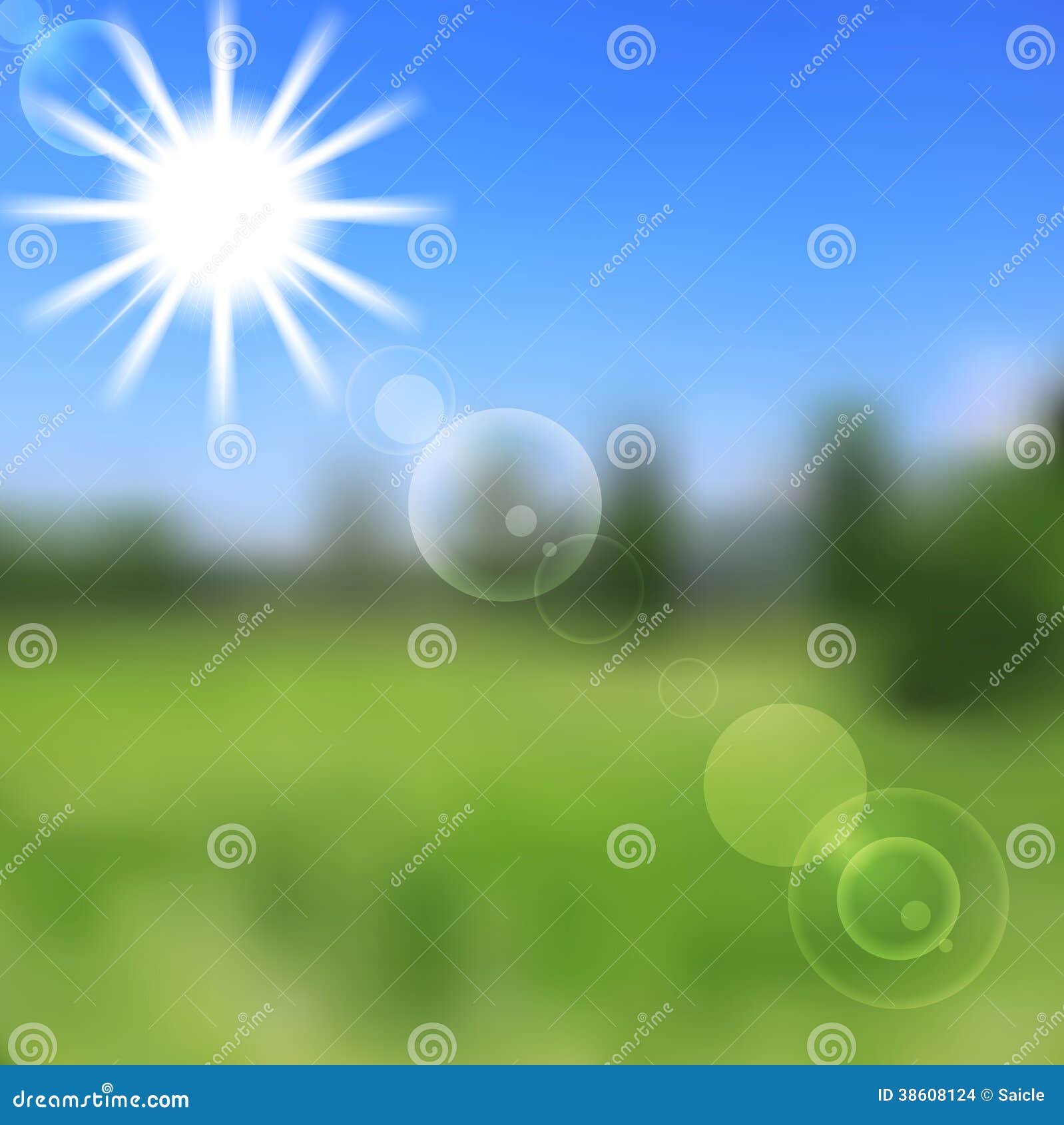 Sunny Vector Nature Abstract Design. Gradient Mesh Stock Vector ...