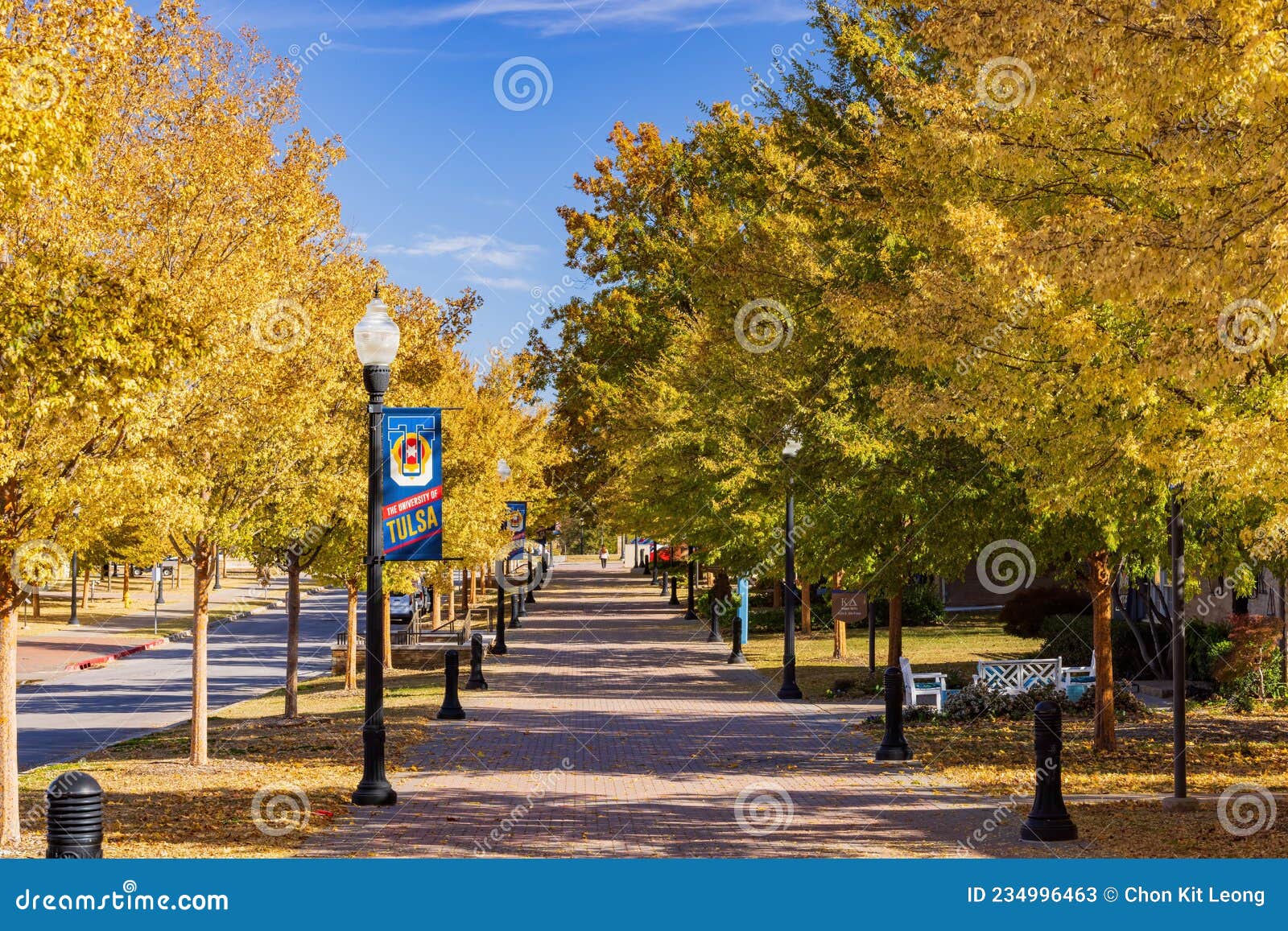 Sunny View of the Beautiful Campus of the University of Tulsa Editorial ...