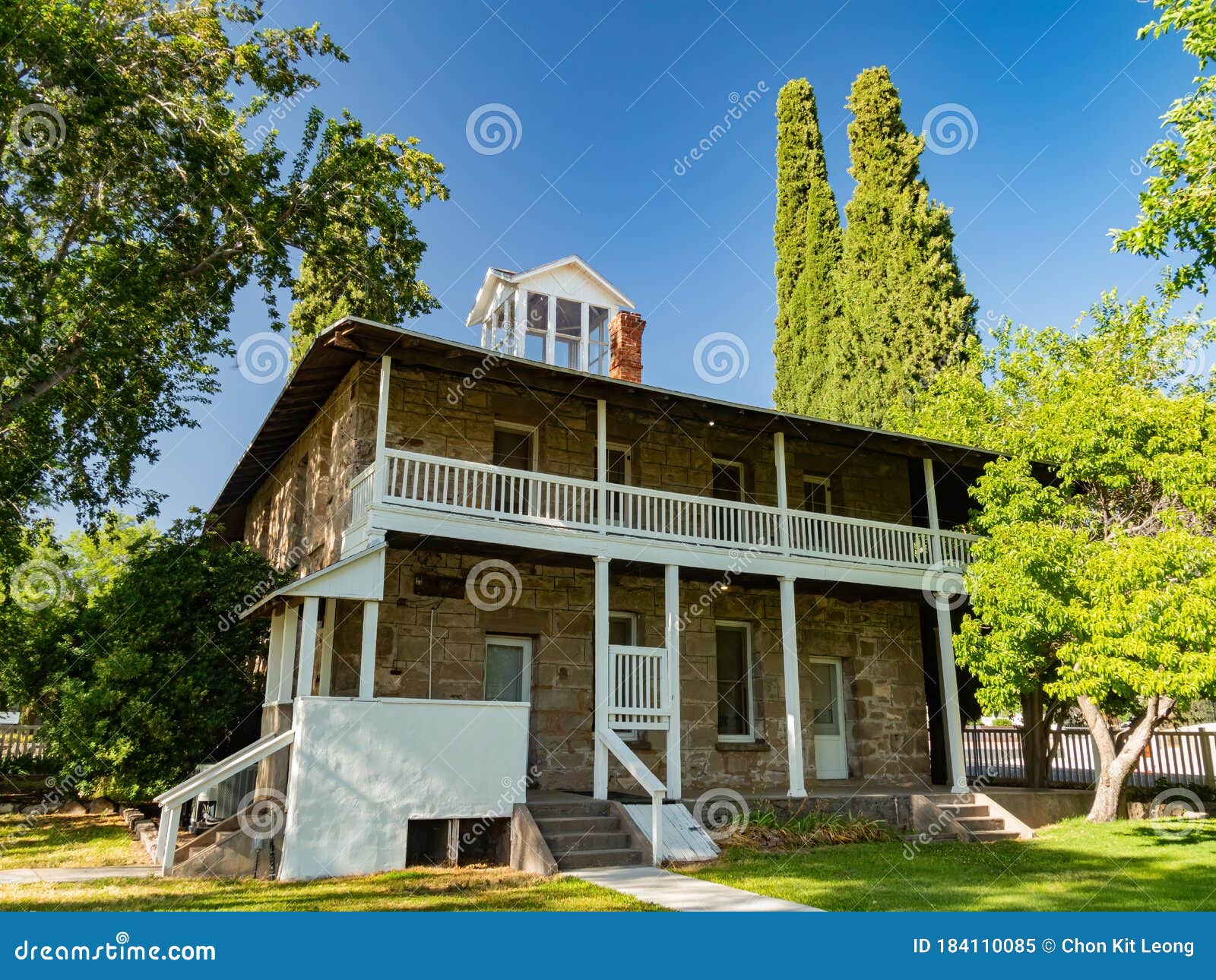 Sunny View of the Bonelli House Stock Image - Image of united, exterior ...