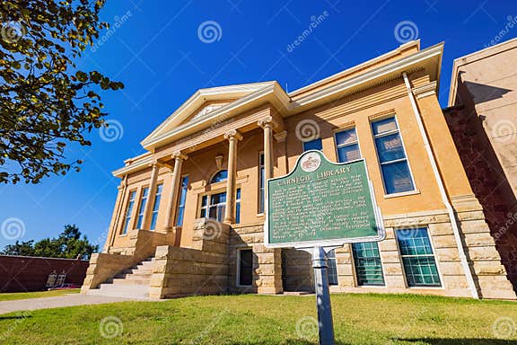 Sunny View of the Carnegie Library Editorial Stock Photo - Image of ...