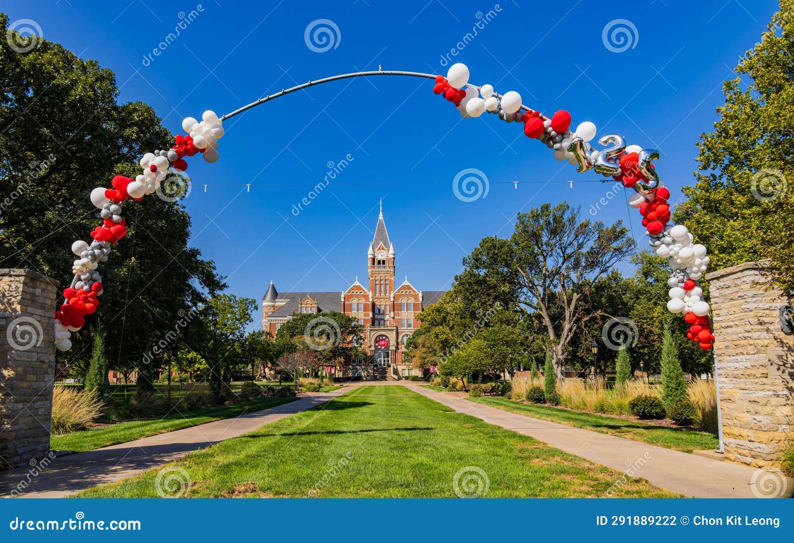 Sunny View of the Davis Administration Building of Friends University ...