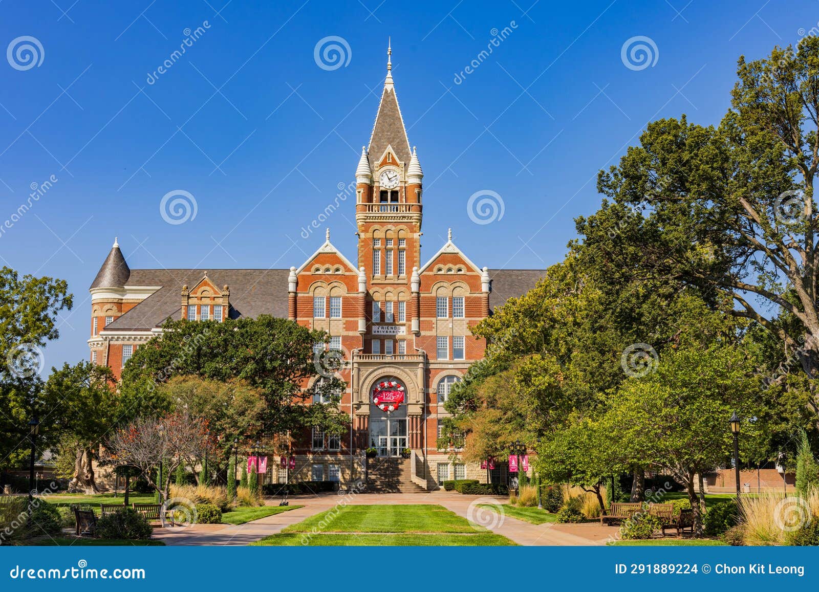 Sunny View of the Davis Administration Building of Friends University ...