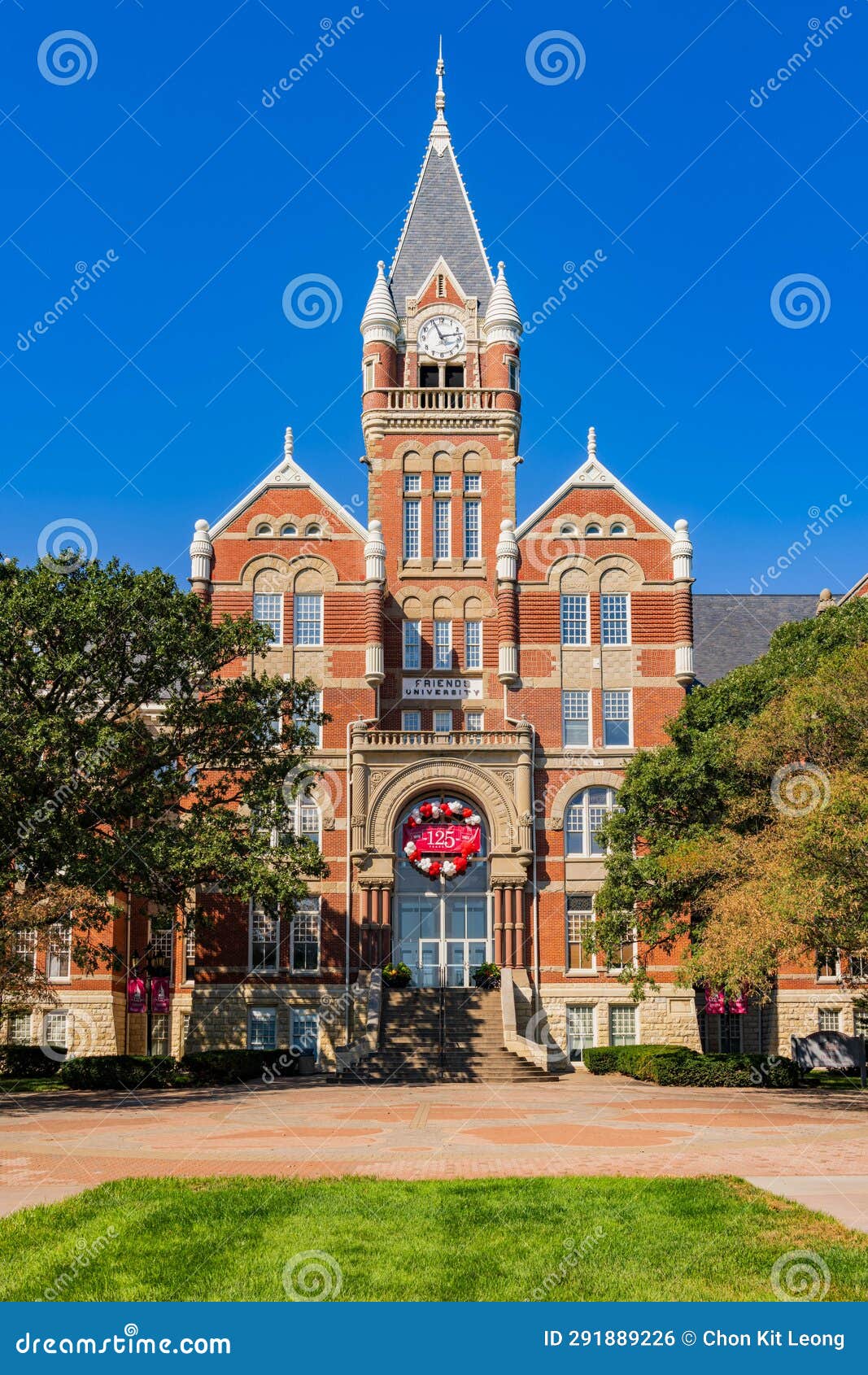 Sunny View of the Davis Administration Building of Friends University ...