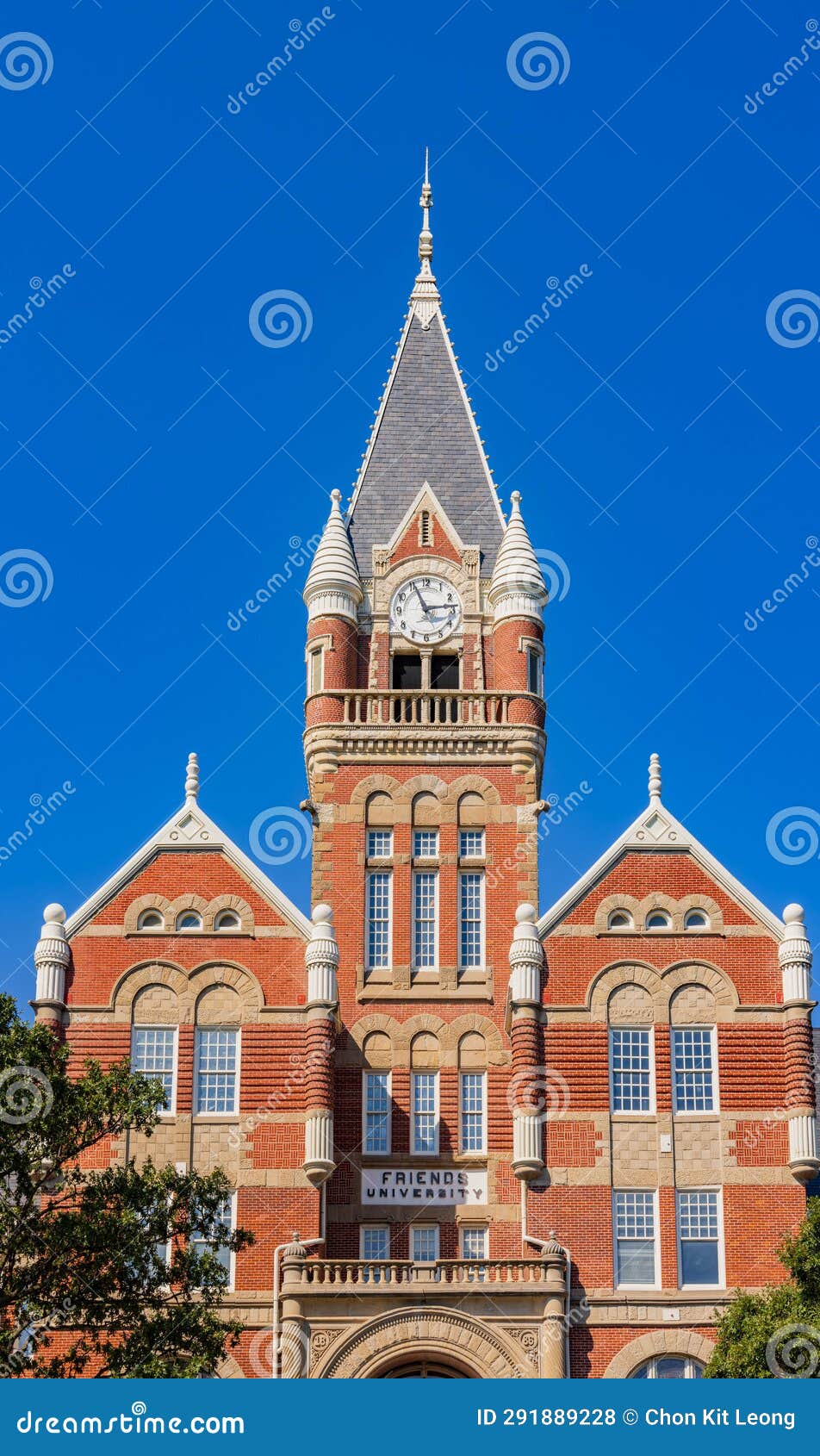 Sunny View of the Davis Administration Building of Friends University ...