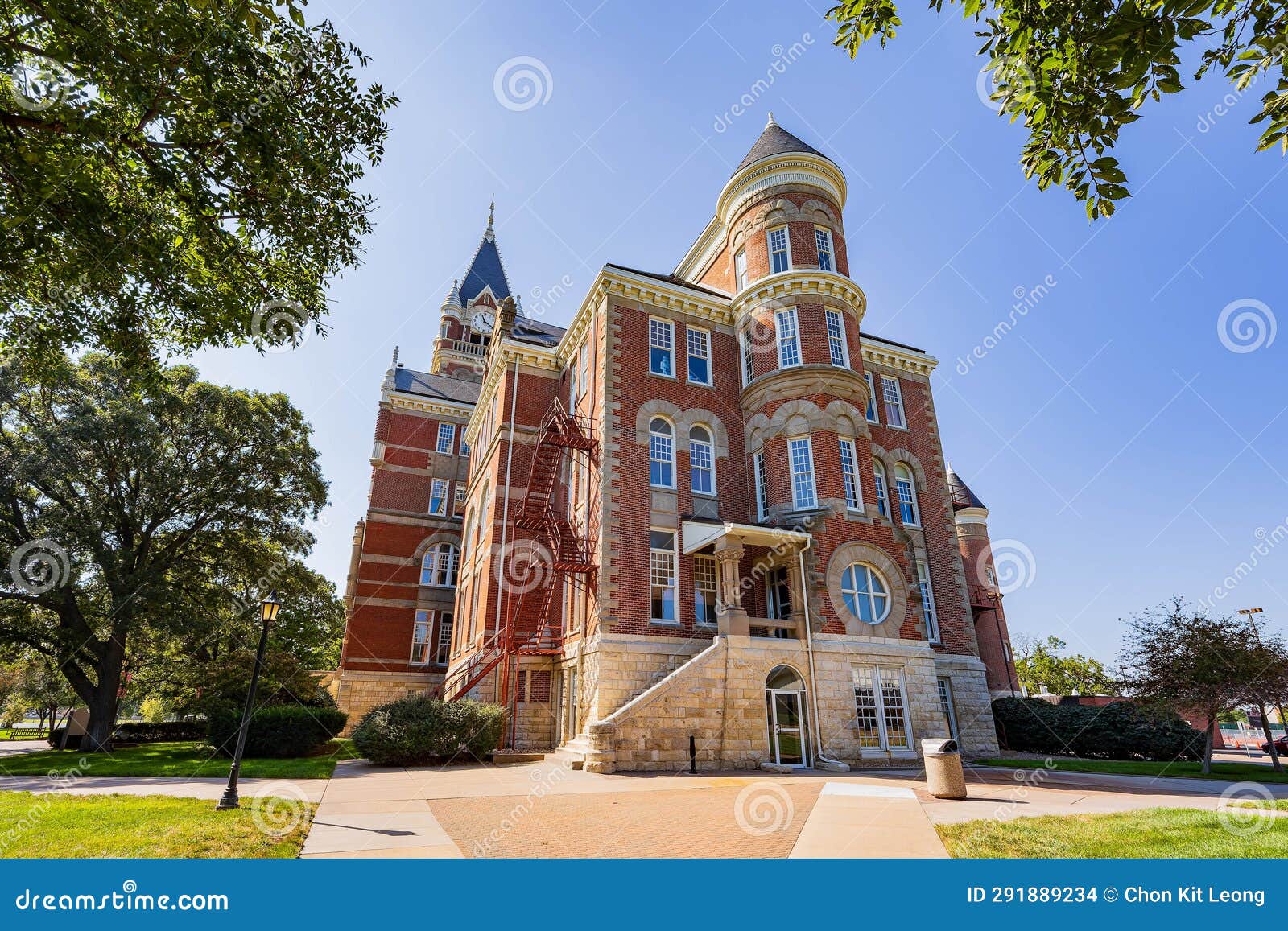 Sunny View of the Davis Administration Building of Friends University ...