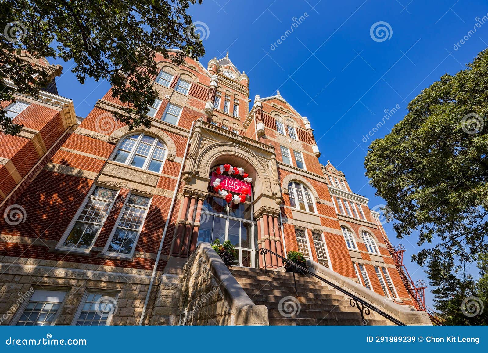 Sunny View of the Davis Administration Building of Friends University ...