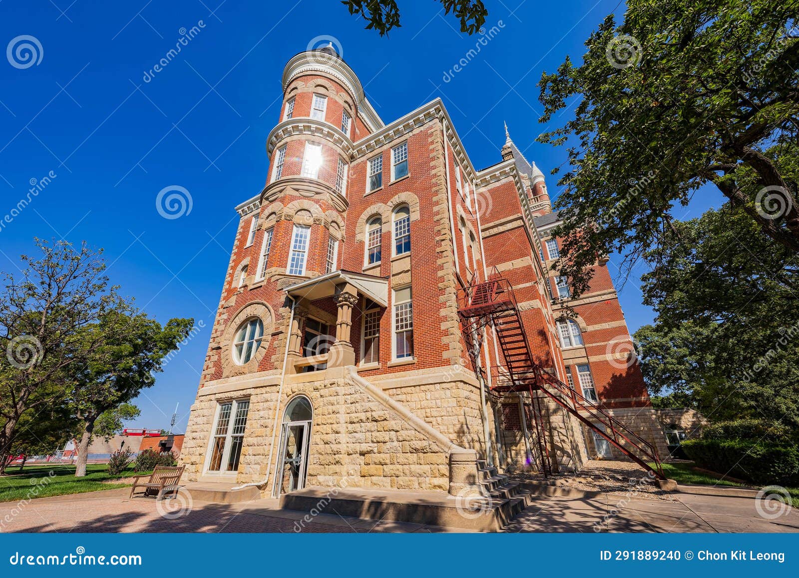 Sunny View of the Davis Administration Building of Friends University ...
