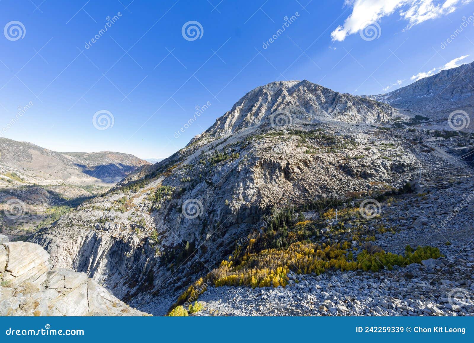Sunny View of the Fall Color Around Conway Summit Stock Image - Image ...