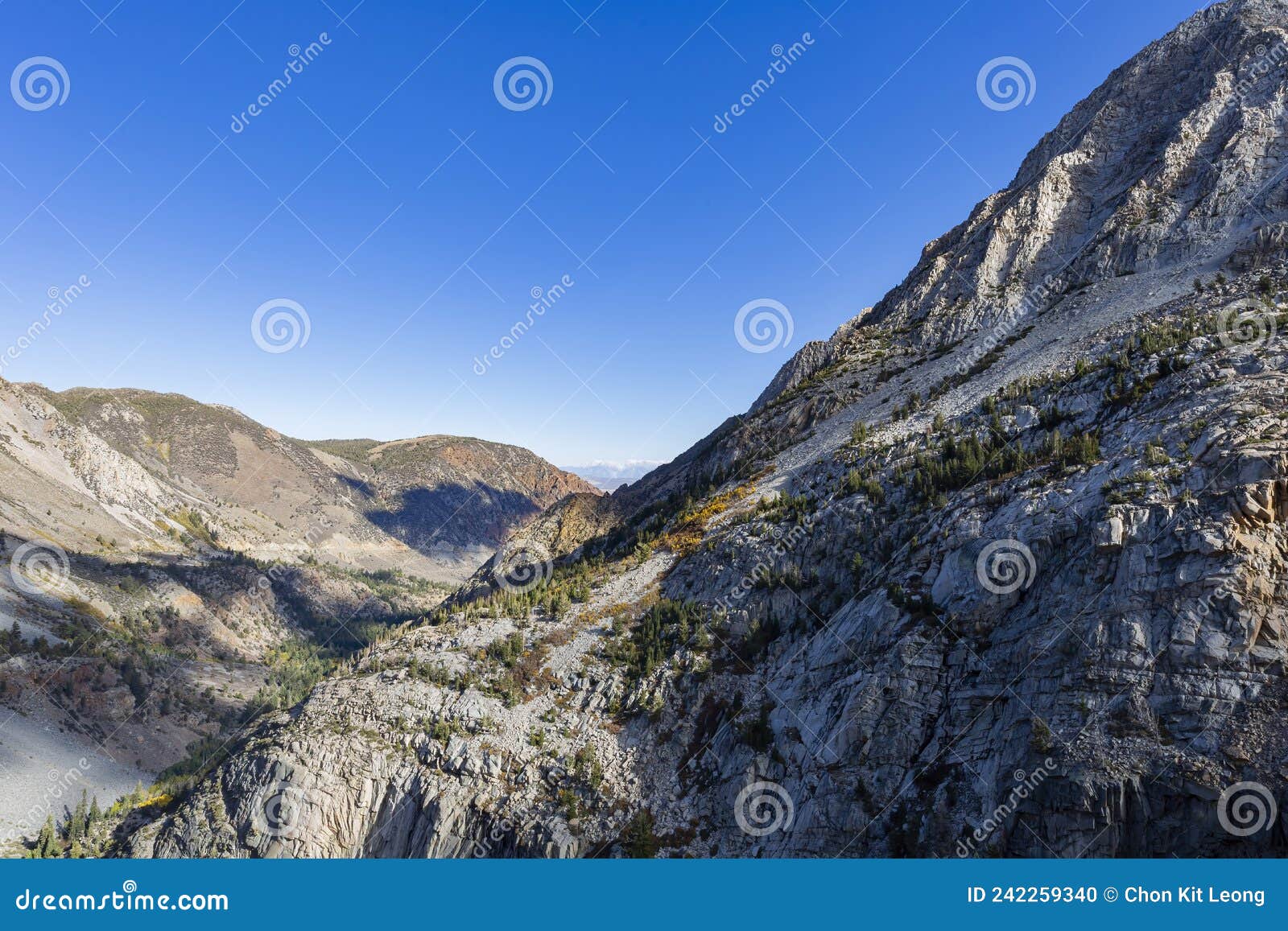 Sunny View of the Fall Color Around Conway Summit Stock Photo - Image ...