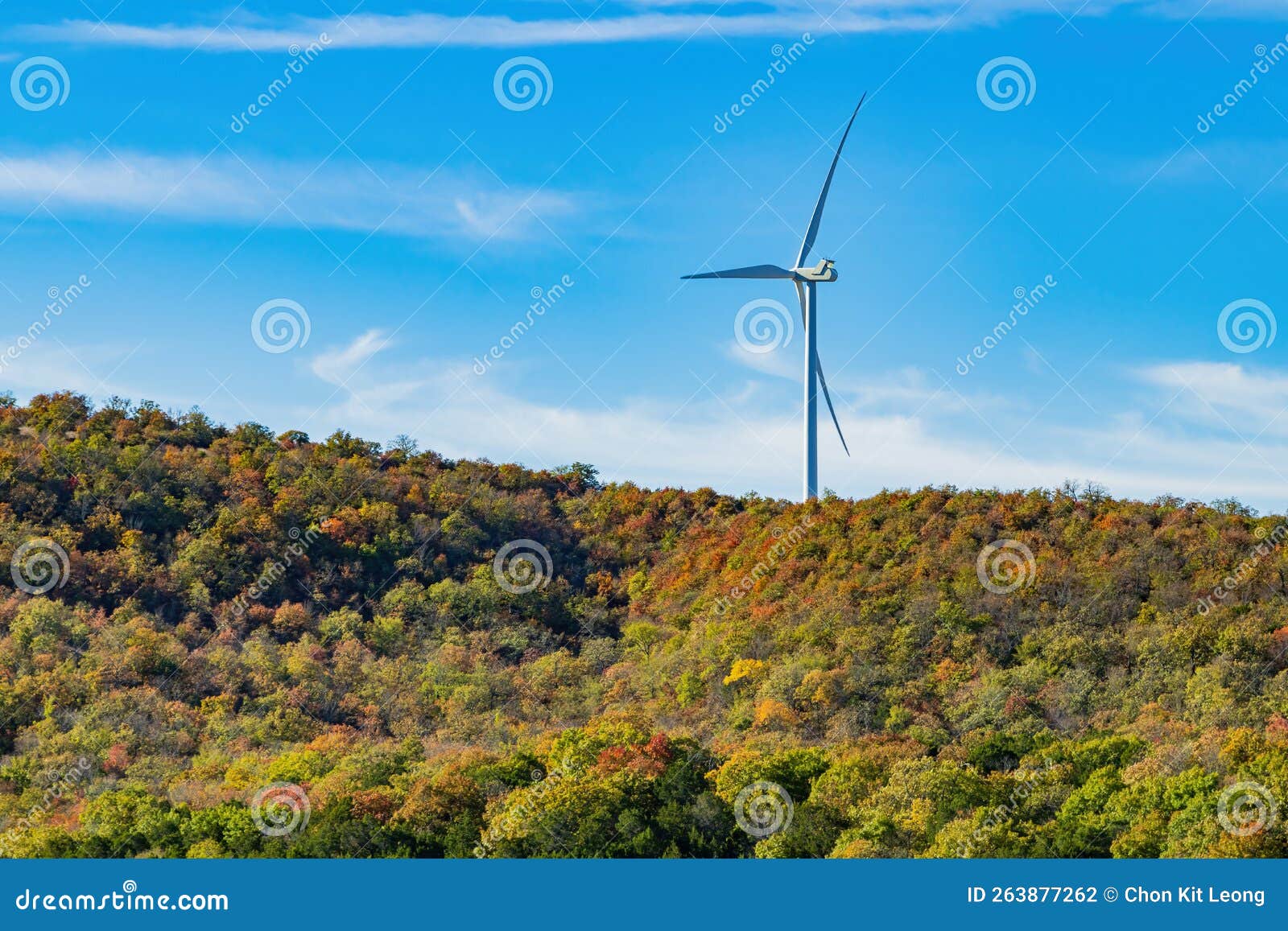 Sunny View of the Fall Color from Turner Falls Overlook Stock Photo ...