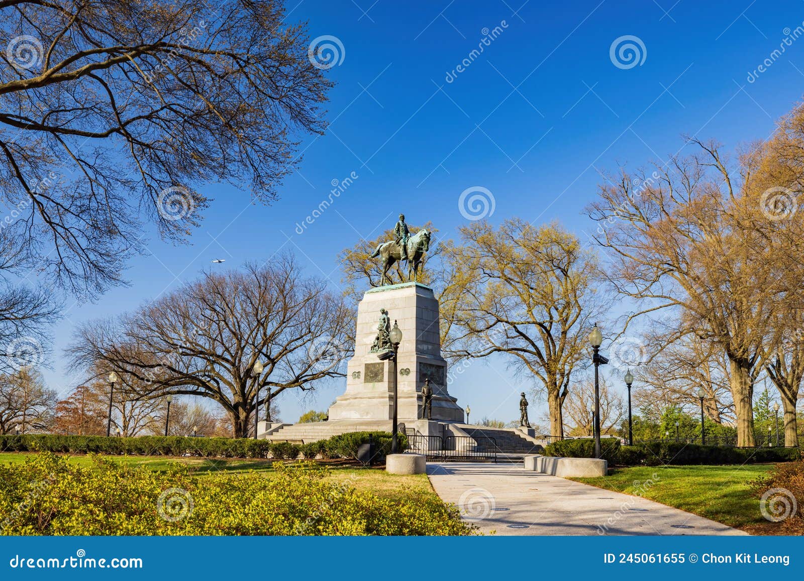 Sunny View of the General William Tecumseh Sherman Monument Stock Image ... Sunny View of the General William Tecumseh Sherman Monument Stock Image ...