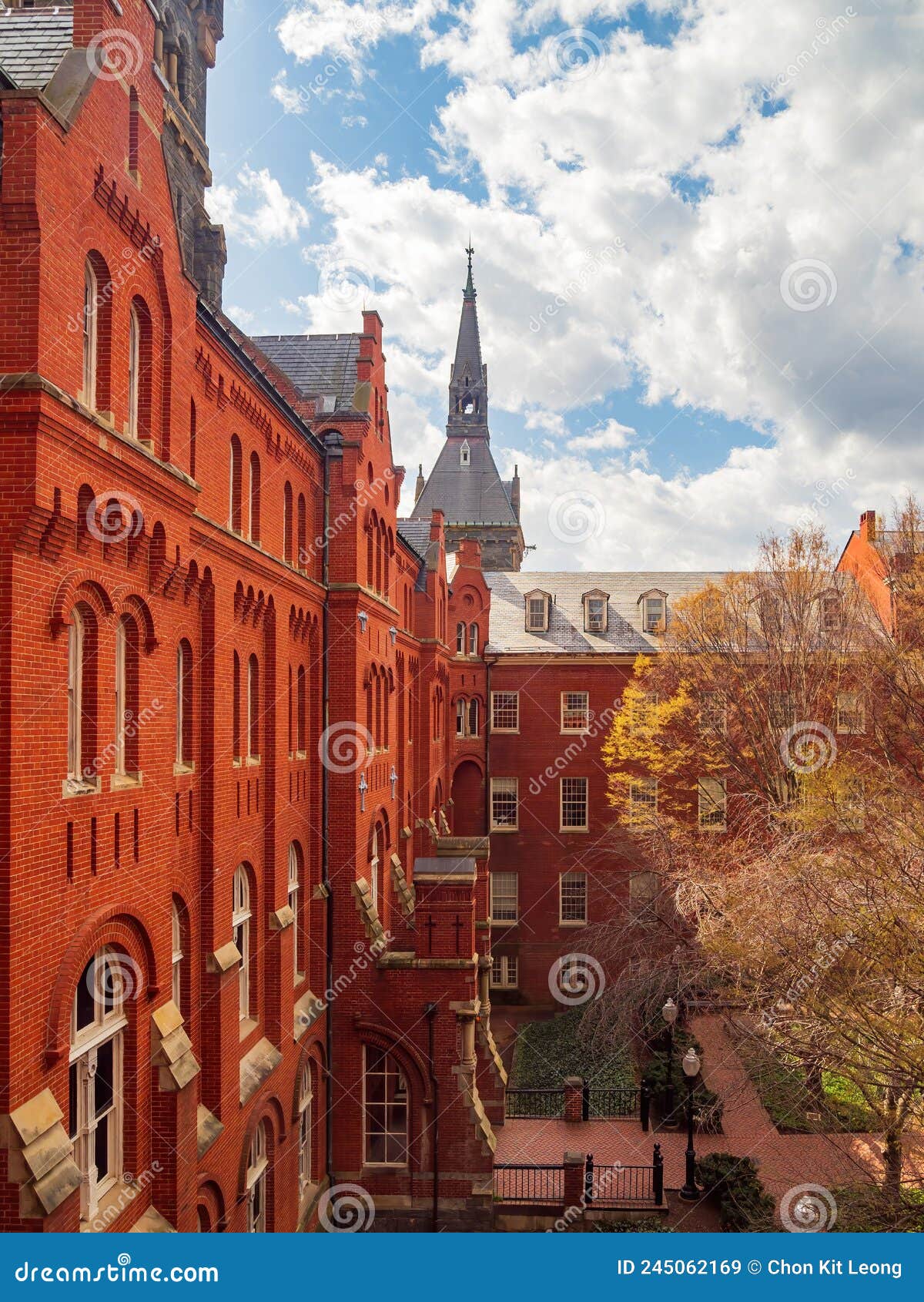 Sunny View of the Healy Hall of Georgetown University Stock Image ...