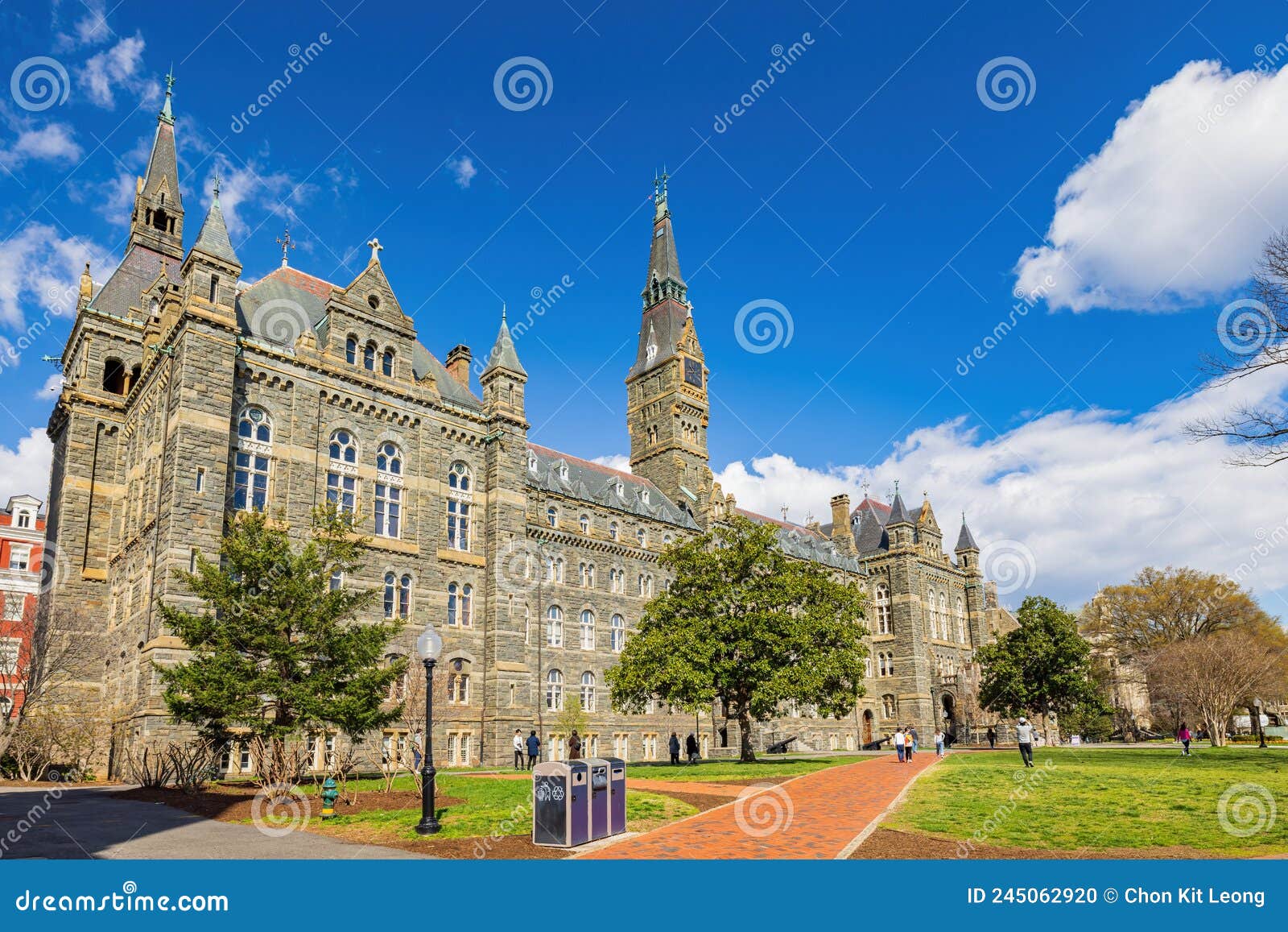 Sunny View of the Healy Hall of Georgetown University Editorial Image ...