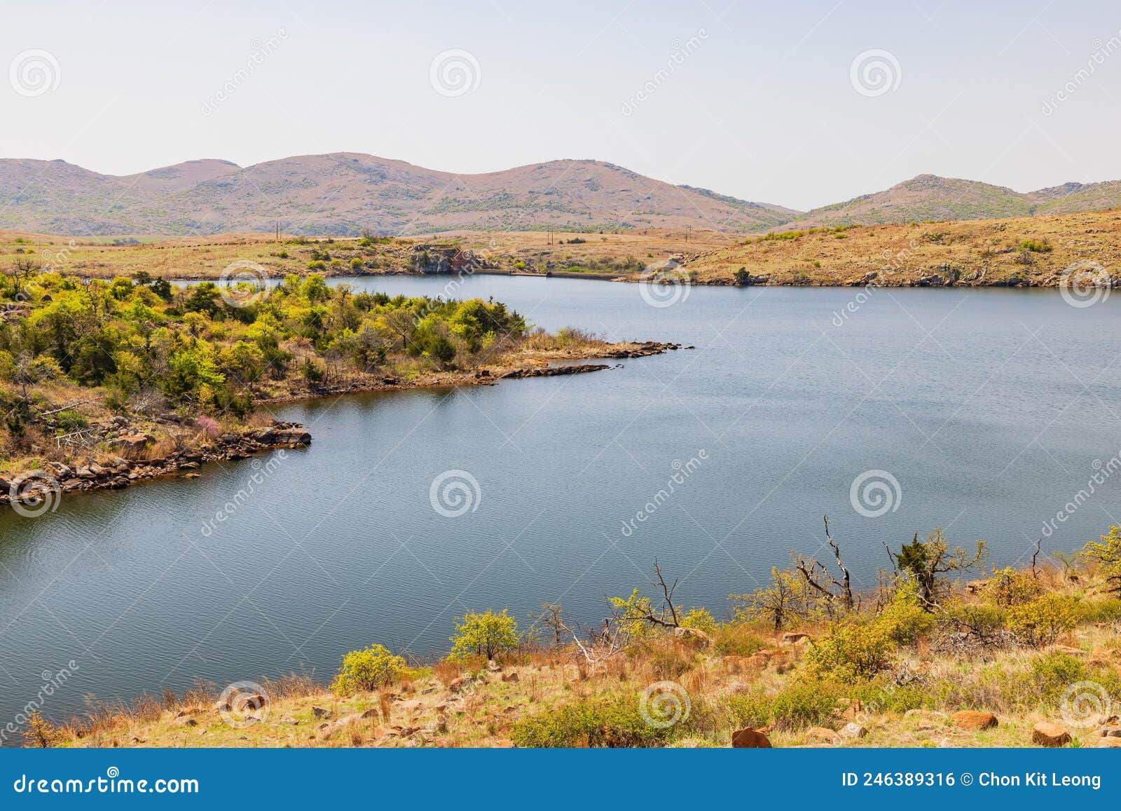 Sunny View of the Lake Jed Johnson Stock Photo - Image of oklahoma, exterior: 246389316