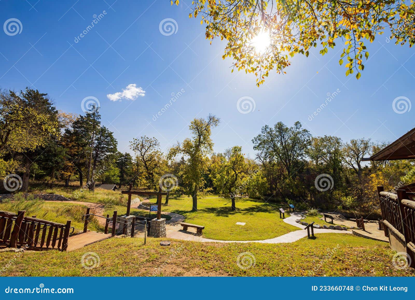 Sunny View of the Landscape Inside the Boiling Springs State Park Stock ...