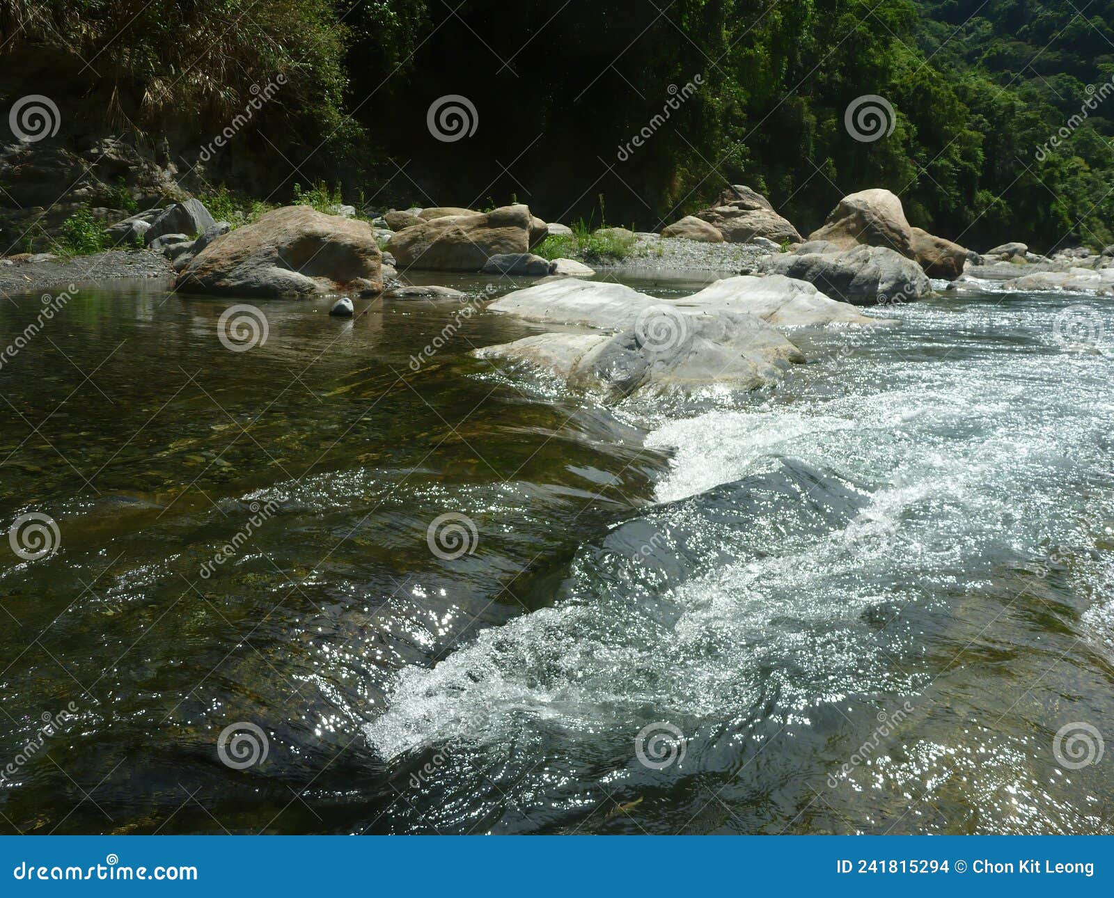 Sunny View of the Landscape during a River Tracing Event Stock Photo ...