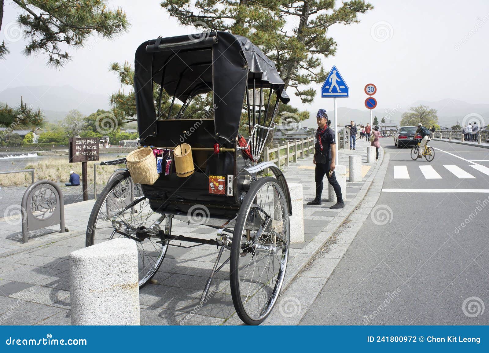 Sunny View of Man Pulled Cart Editorial Photography - Image of ...