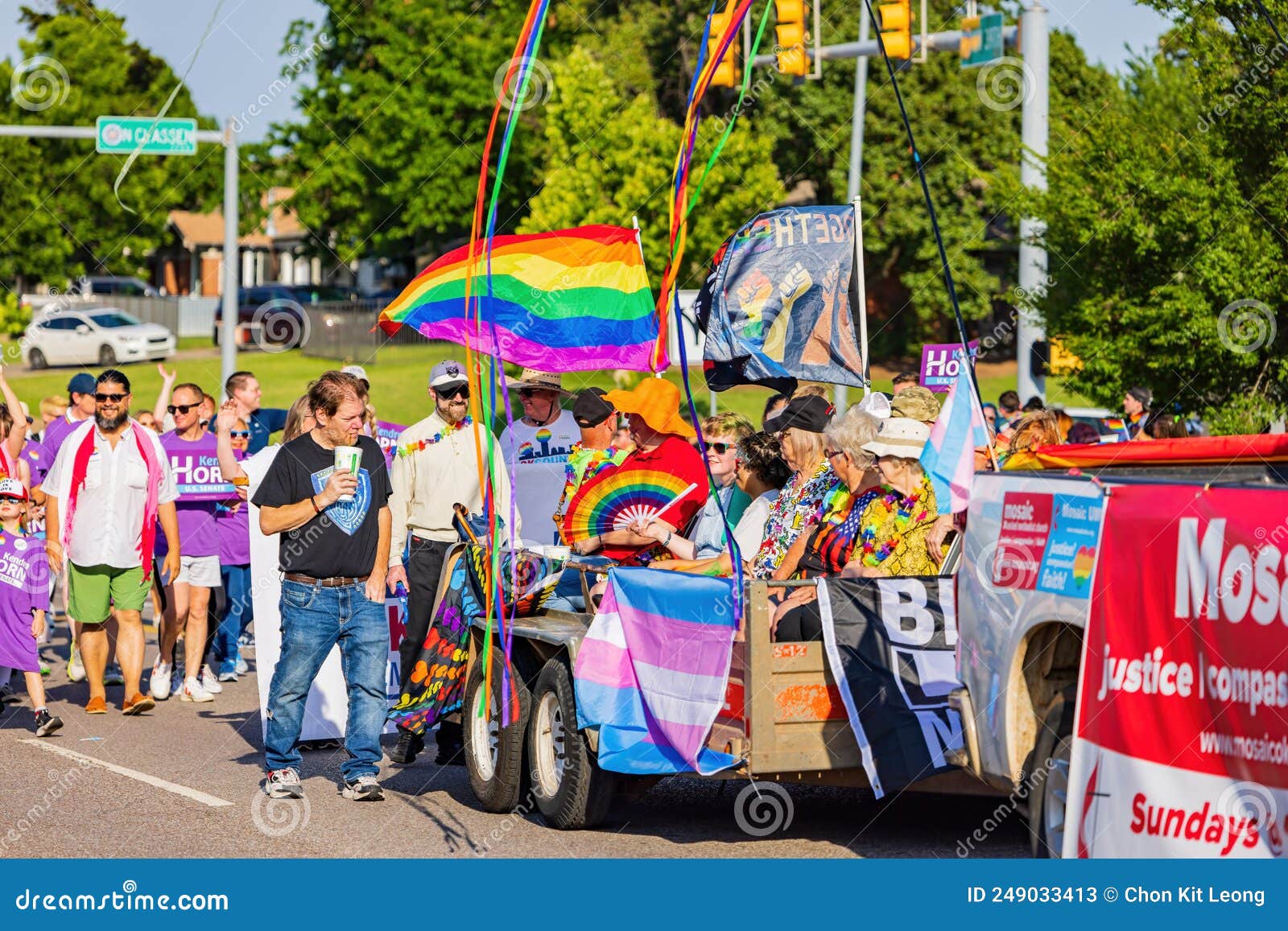 Sunny View of the OKC Pride Parade Editorial Stock Photo - Image of ...