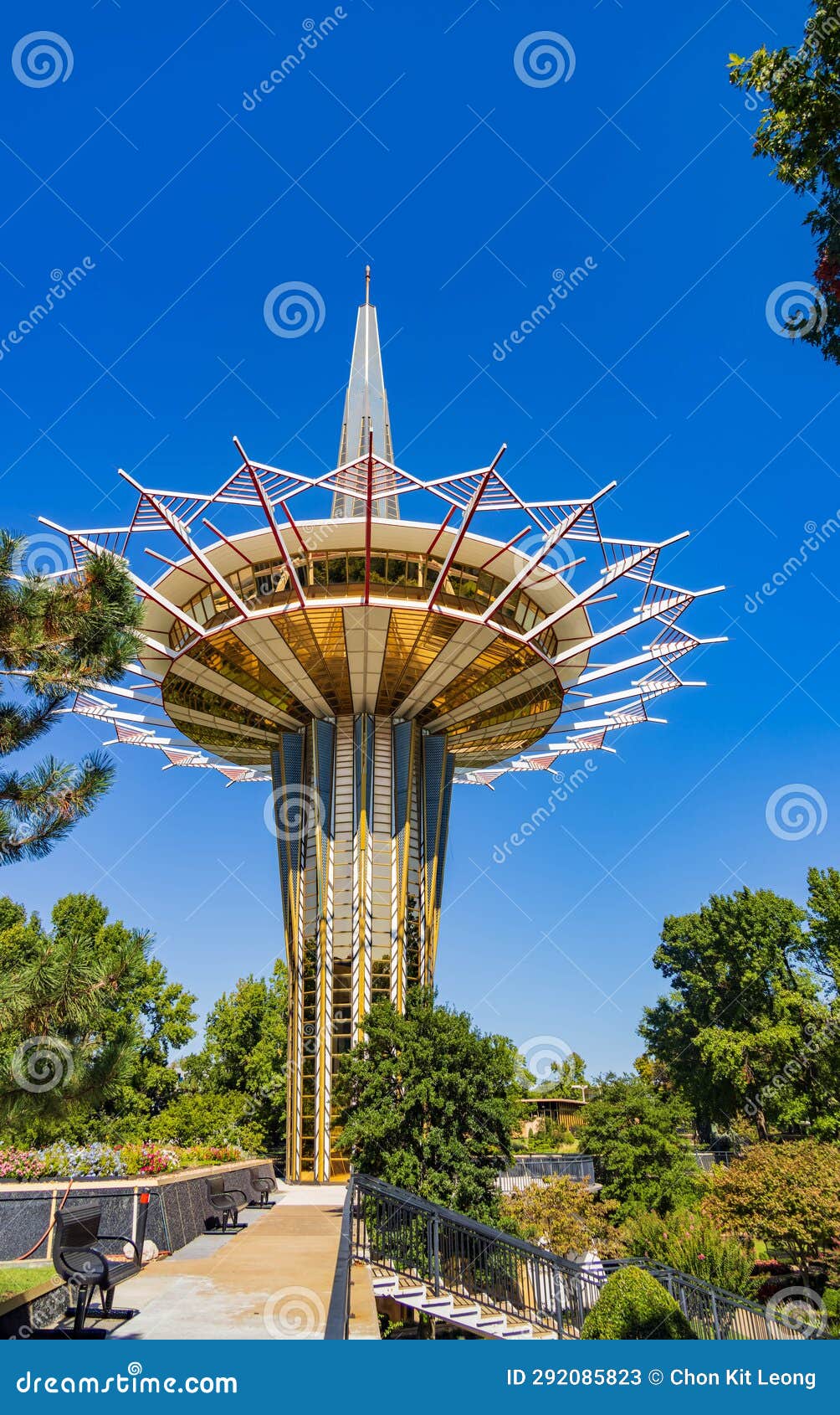 Sunny View of the Prayer Tower of Oral Roberts University Editorial ...