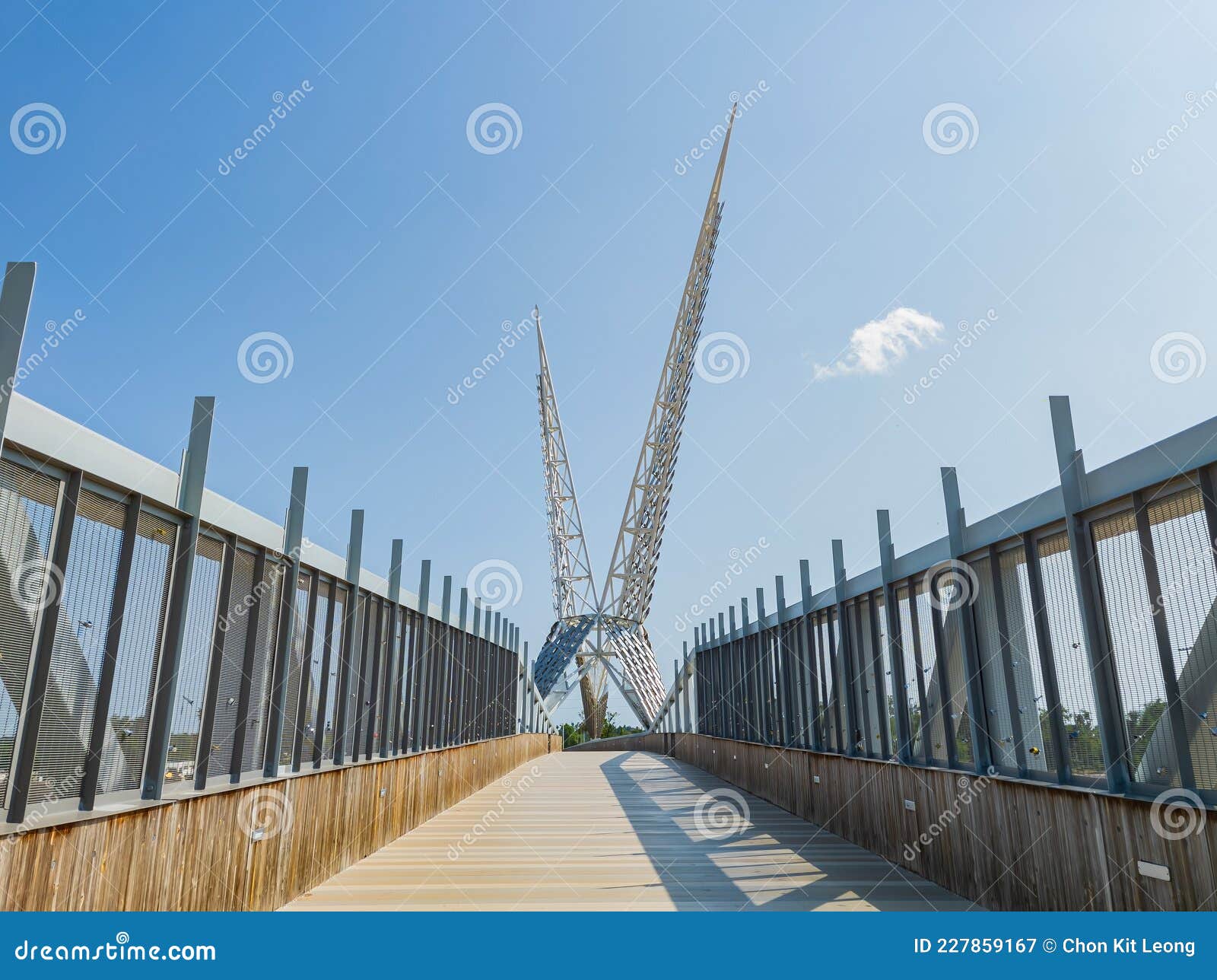 Sunny View of the Scissortail Bridge Editorial Photography - Image of ...