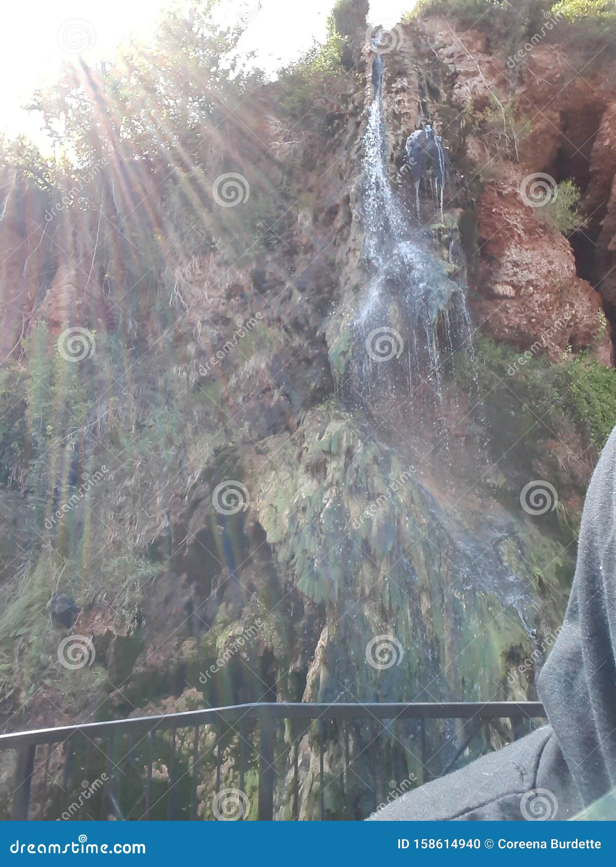 Sunny Waterfall in Hot Springs SD Stock Photo - Image of waterfall ...