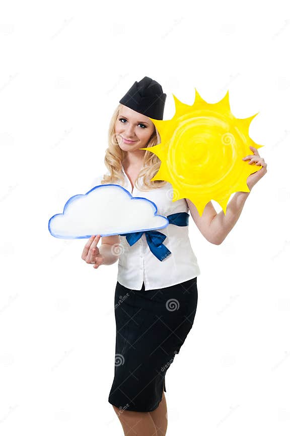 Sunny weather forecast stock image. Image of happy, curly - 13775755