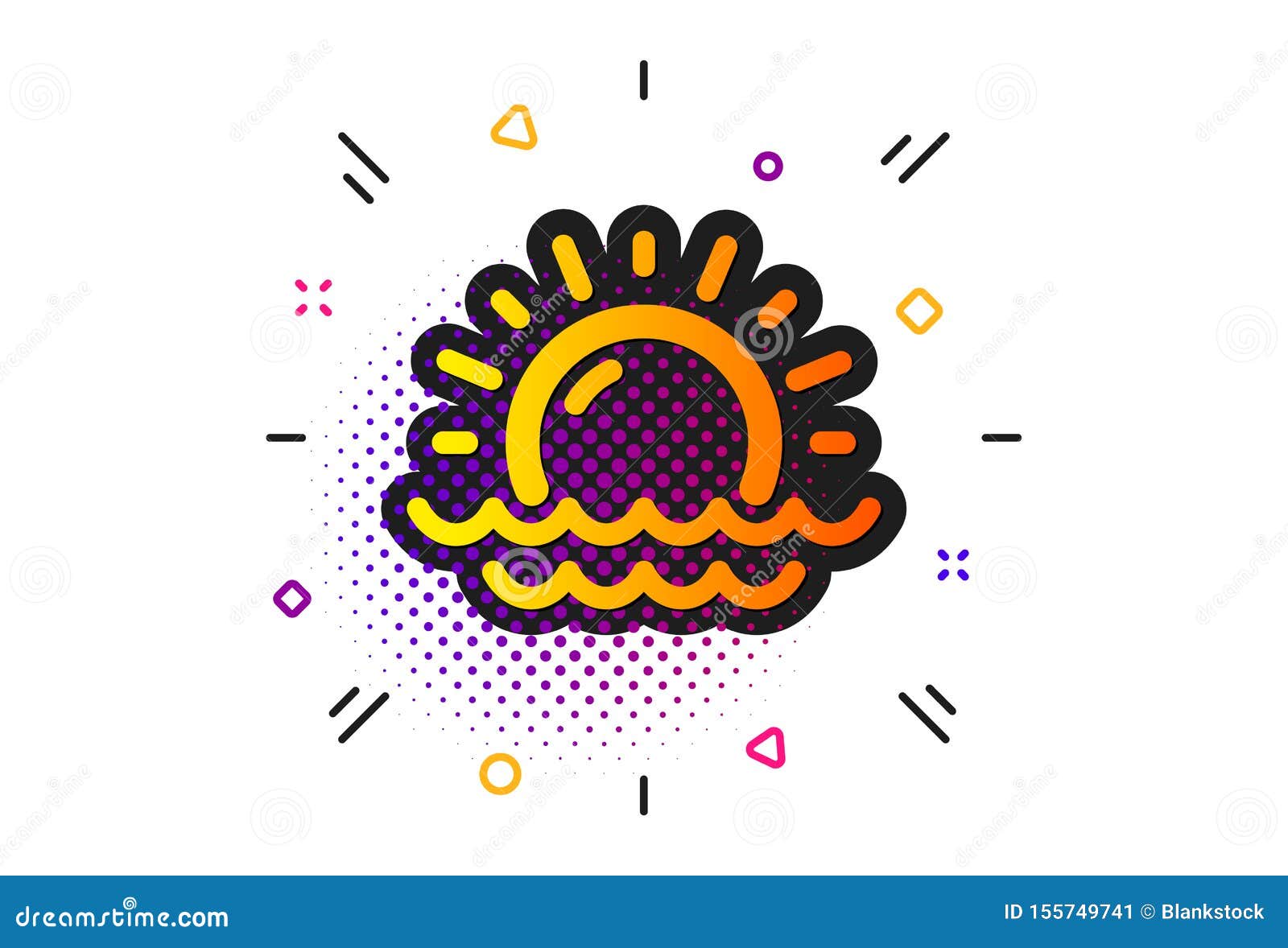 Sunny Weather Forecast Icon. Sun Sign. Vector Stock Vector ...