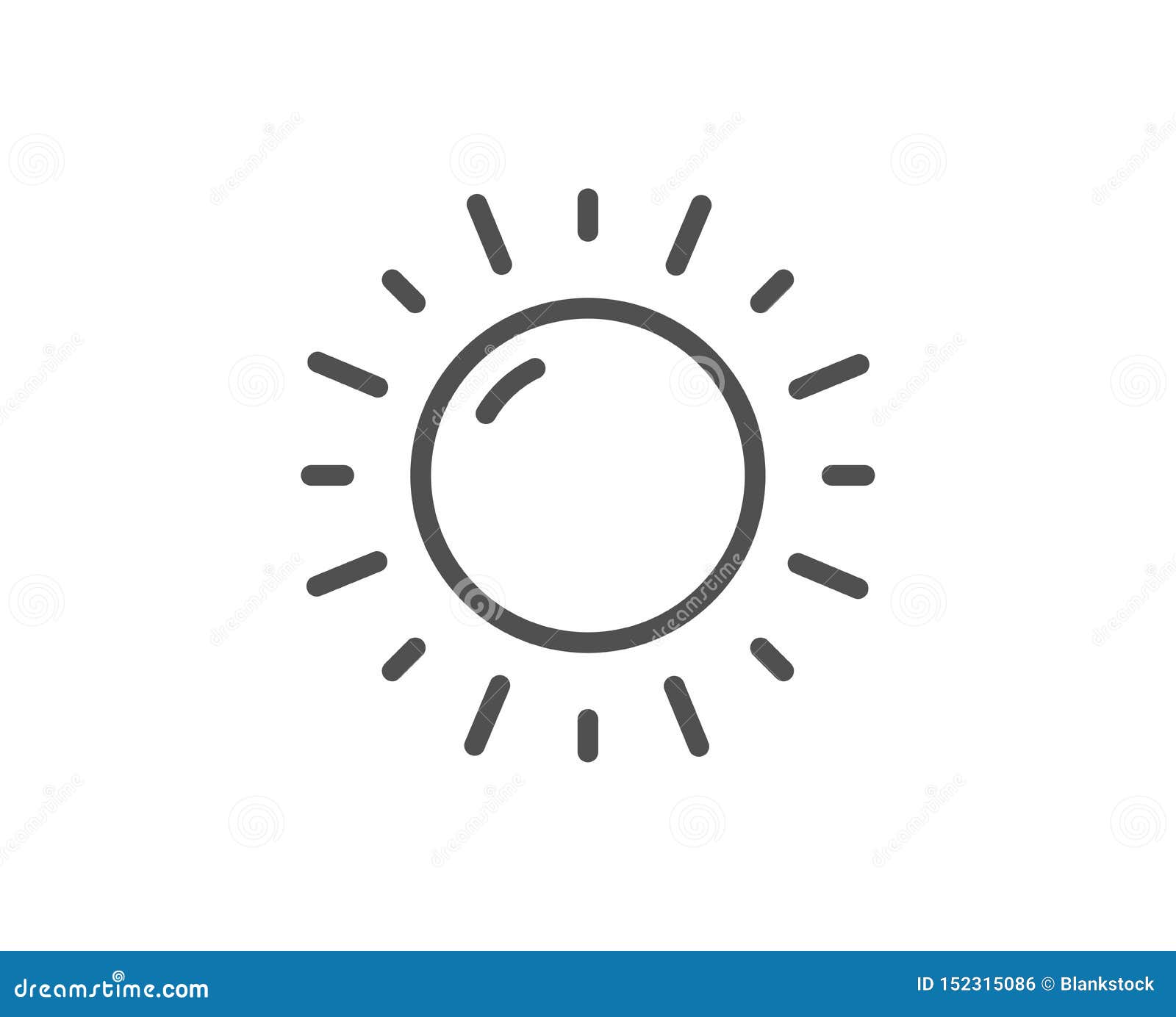 Sunny Weather Forecast Line Icon. Sun Sign. Vector Stock Vector ...