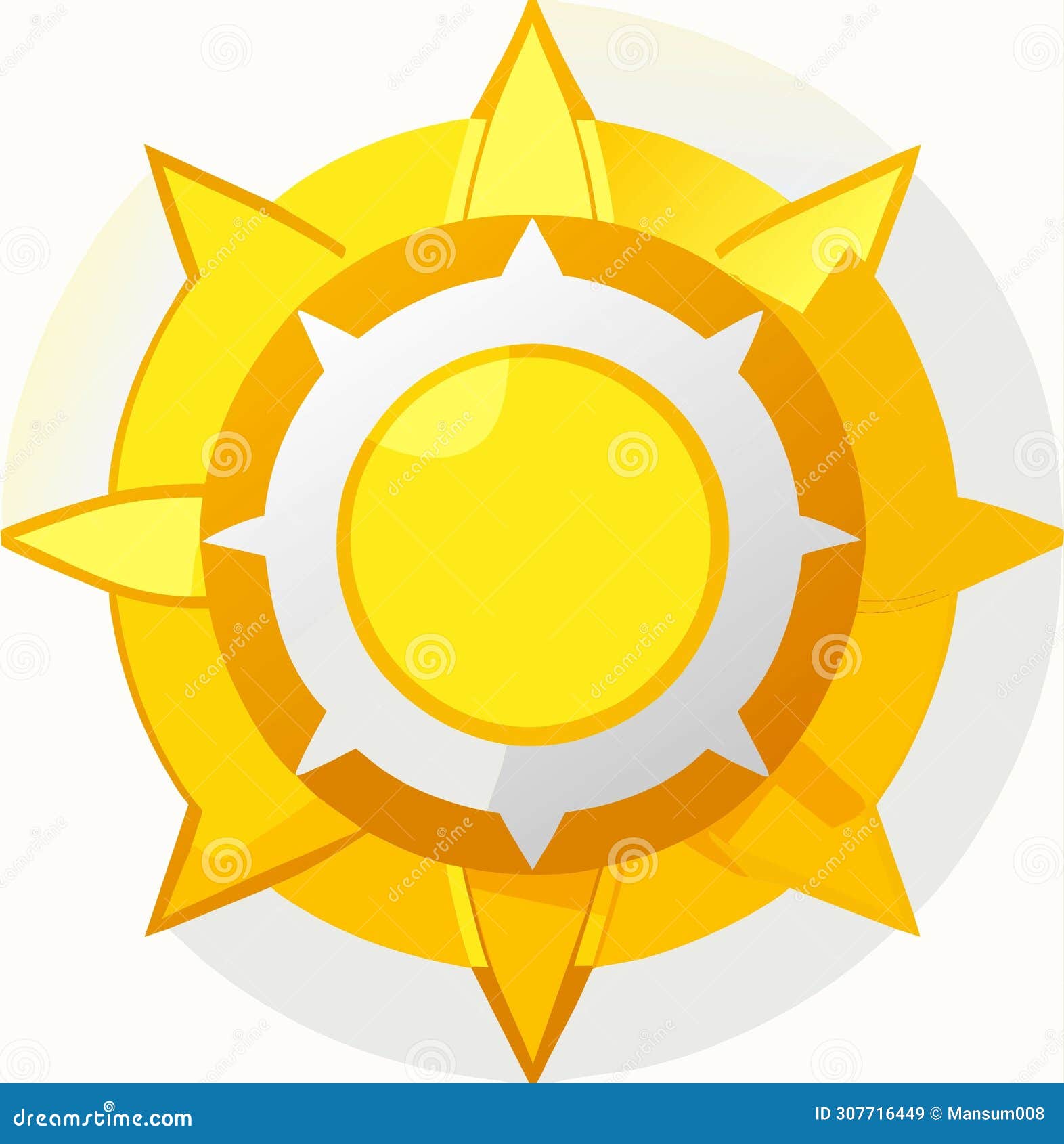Sunny Weather Icon, Cartoon Style Stock Illustration - Illustration of ...