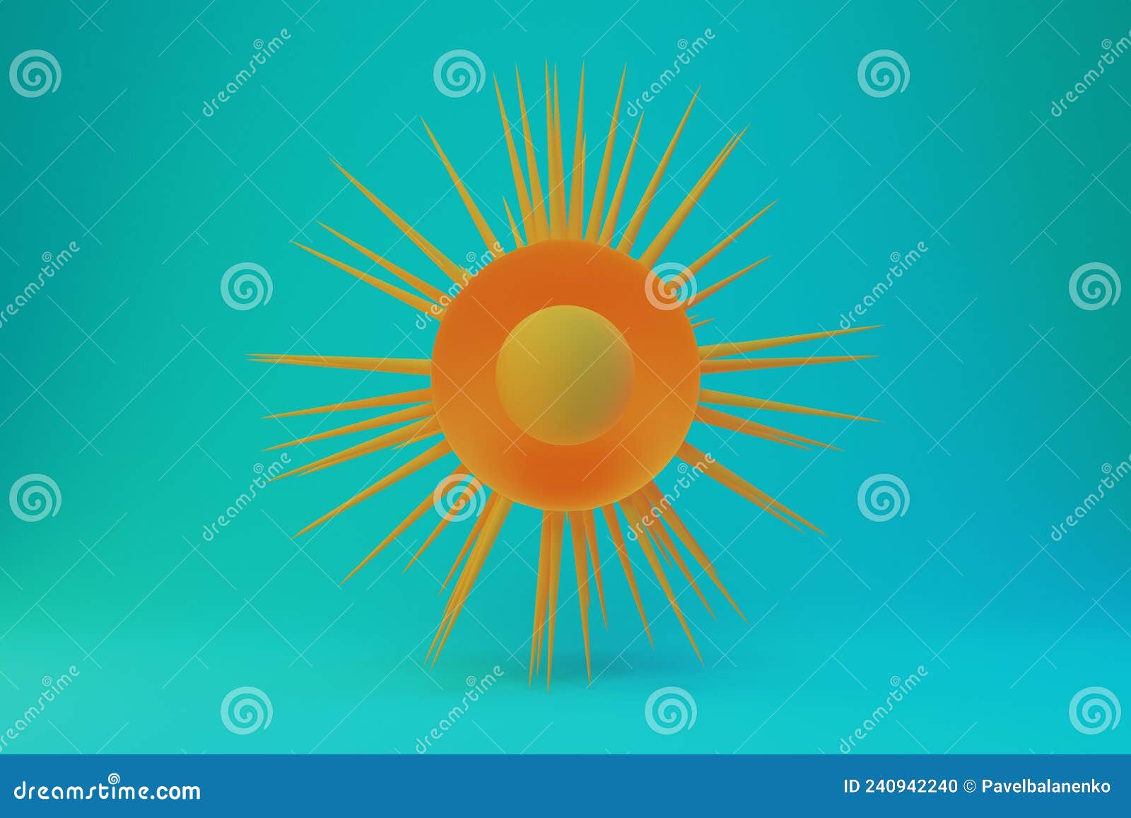 Sunny Weather Icon 3d Illustration Render Stock Illustration ...
