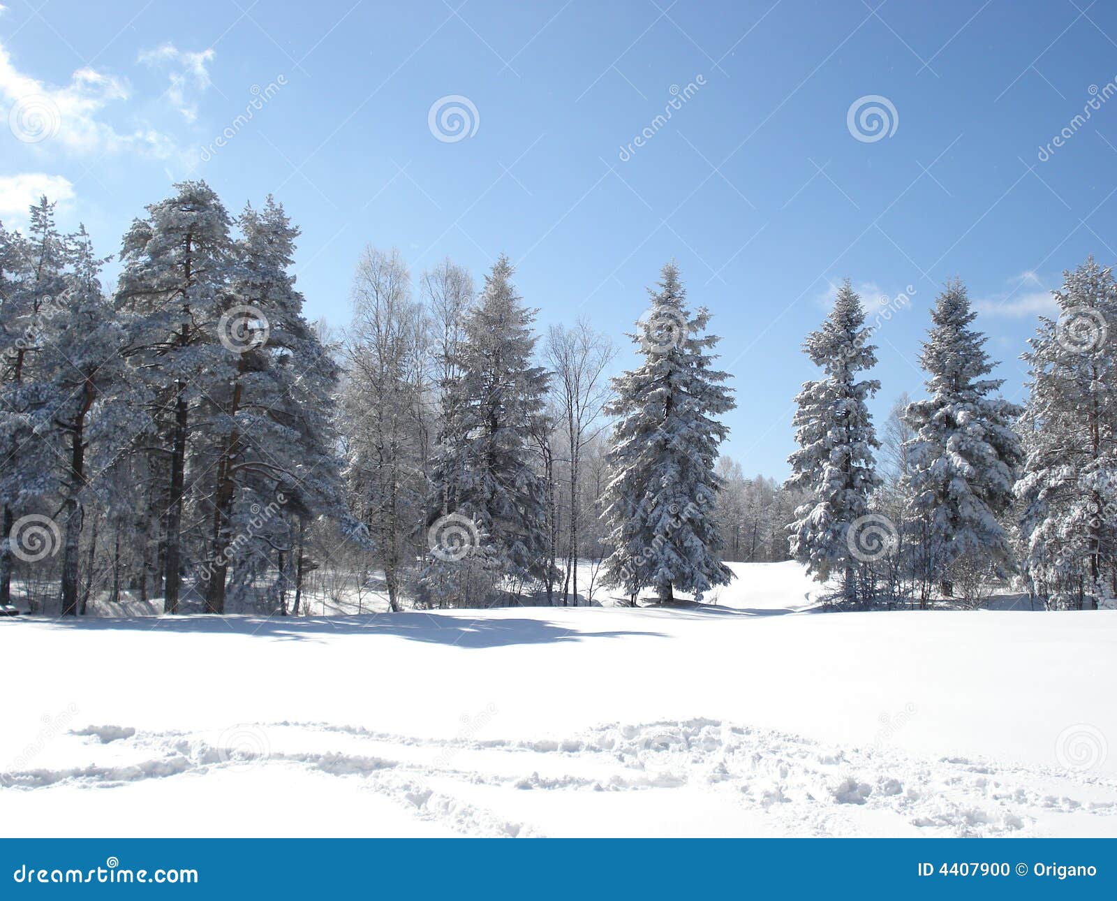 Sunny Winter Day Stock Photo - Image: 4407900