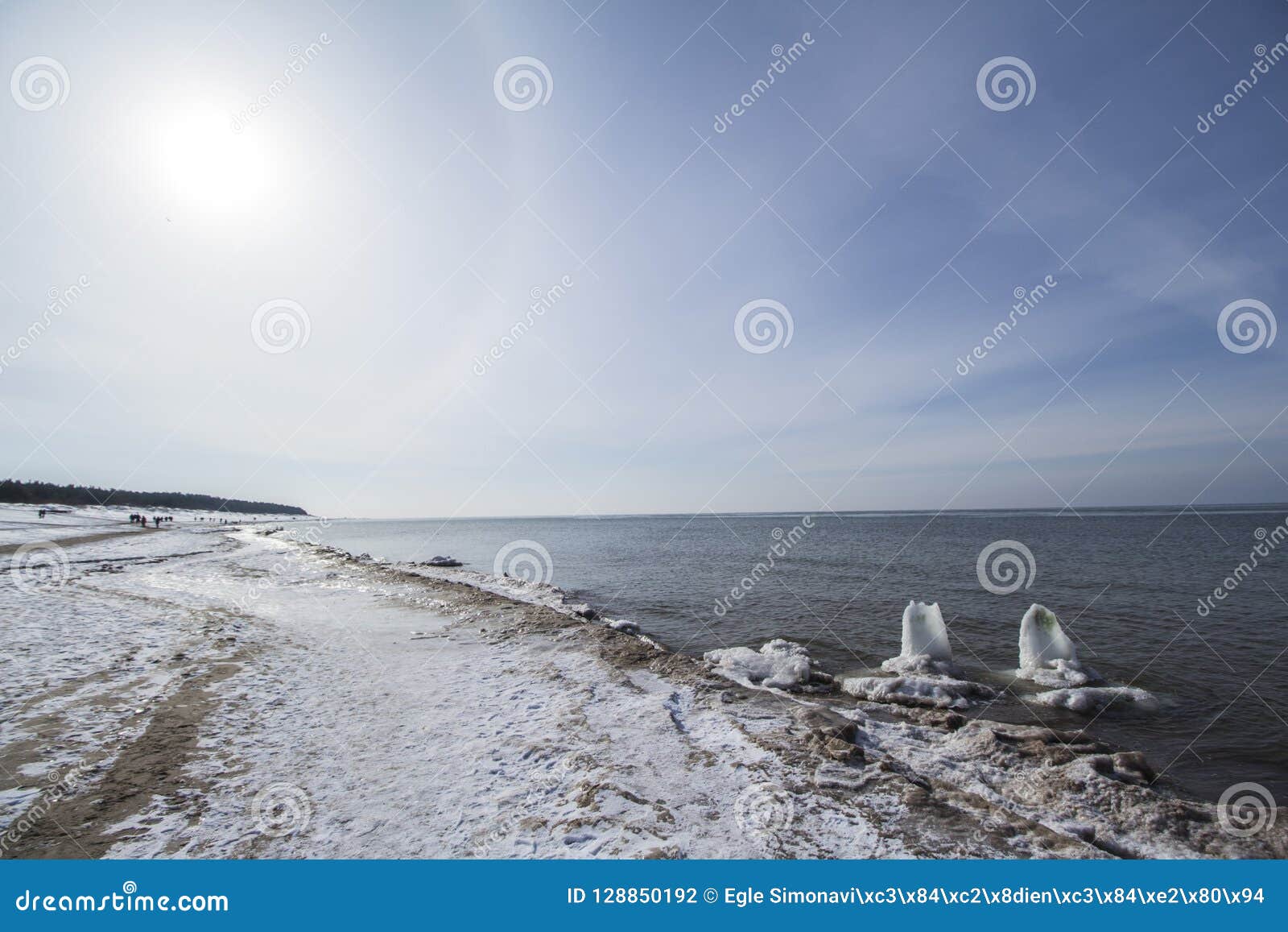Sunny Winter Day at the Beach Stock Photo - Image of resort, bright ...