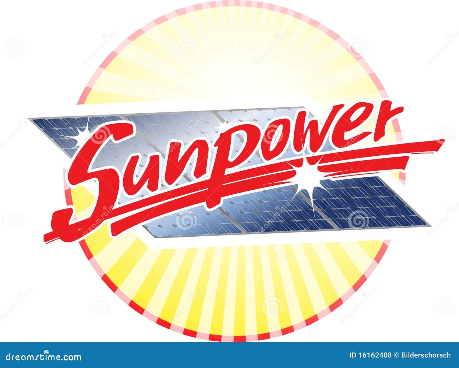 Sunpower stock vector. Illustration of electric, power - 16162408