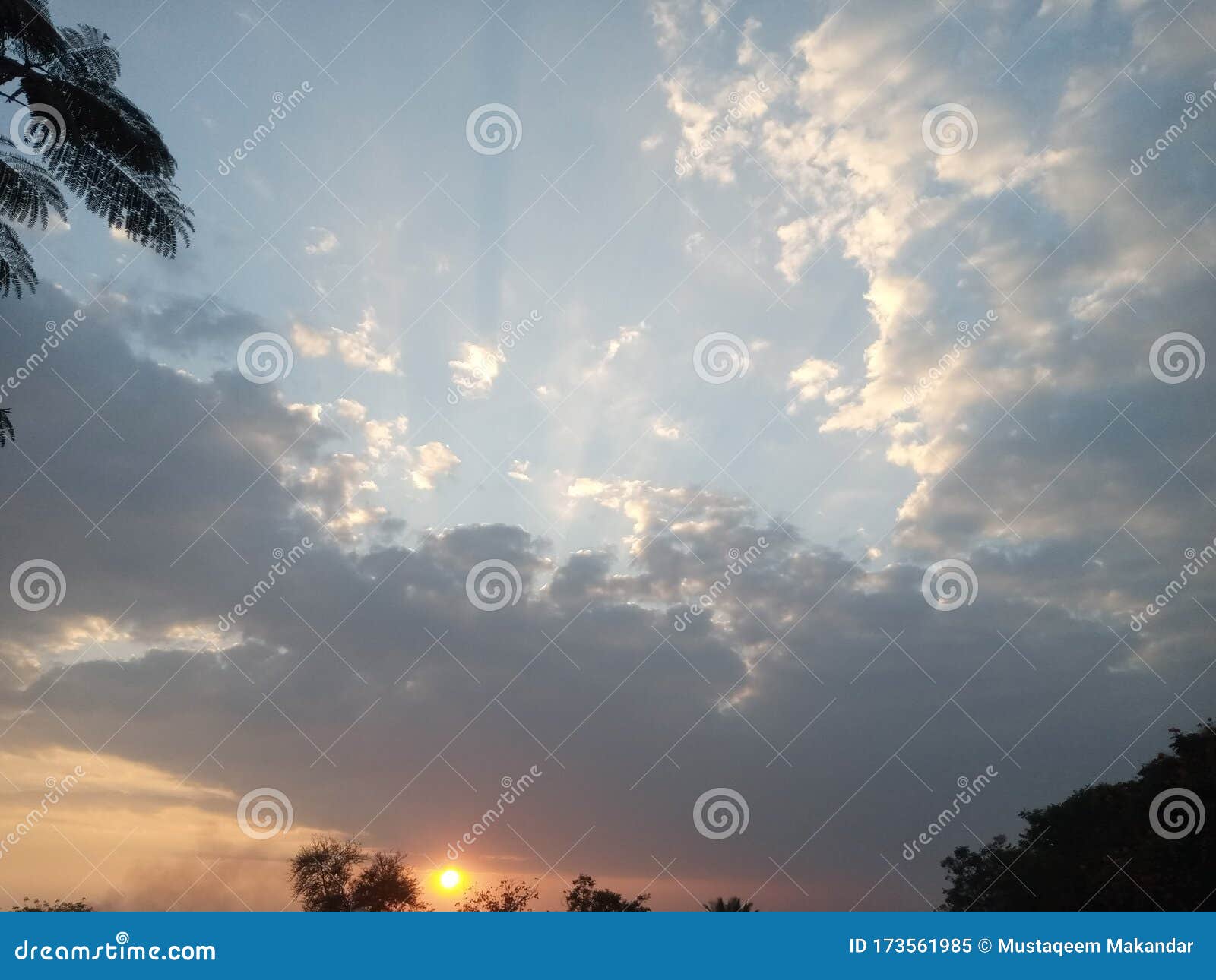 Sunraise with Super Seen in the Evening Stock Image - Image of evening ...
