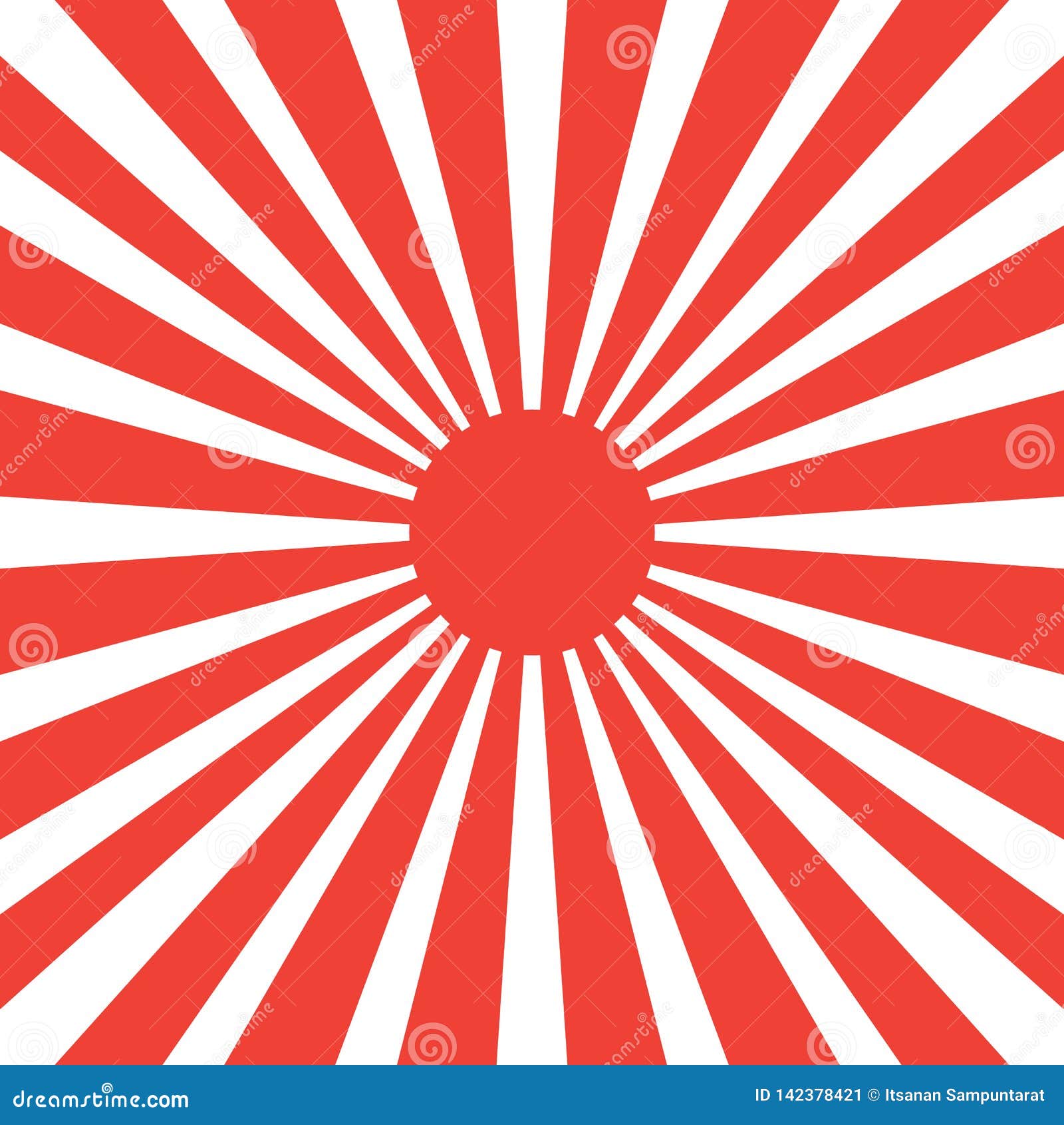 Sunray Red Color Stripe on White Background Stock Vector - Illustration ...