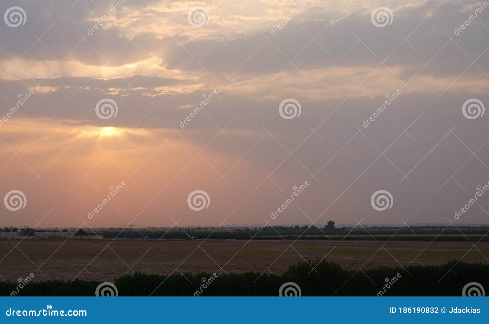 Sunray, Clouds, Horizon and Silhouette Stock Photo - Image of rays ...