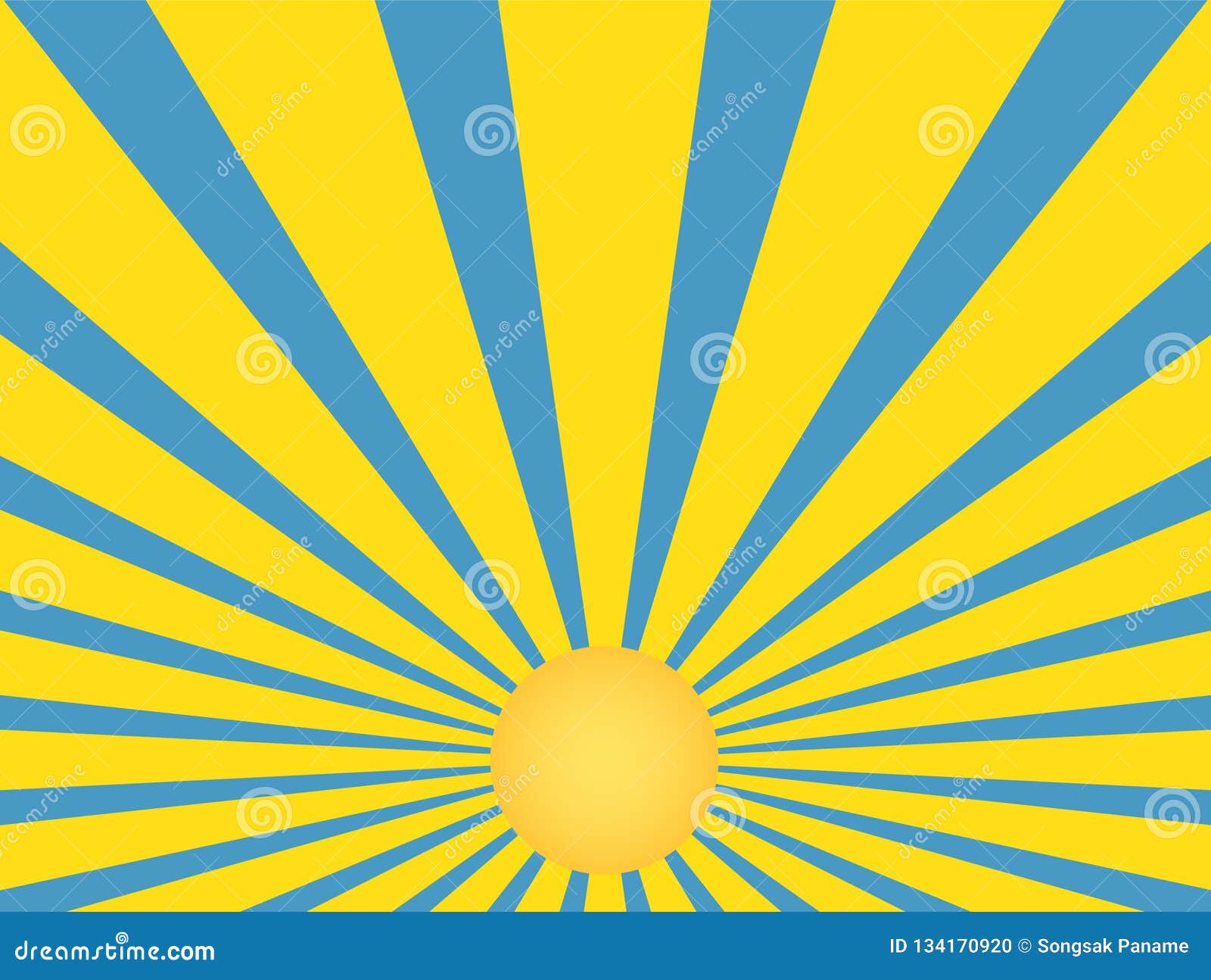 Sunrays retro vector stock vector. Illustration of backdrop - 134170920