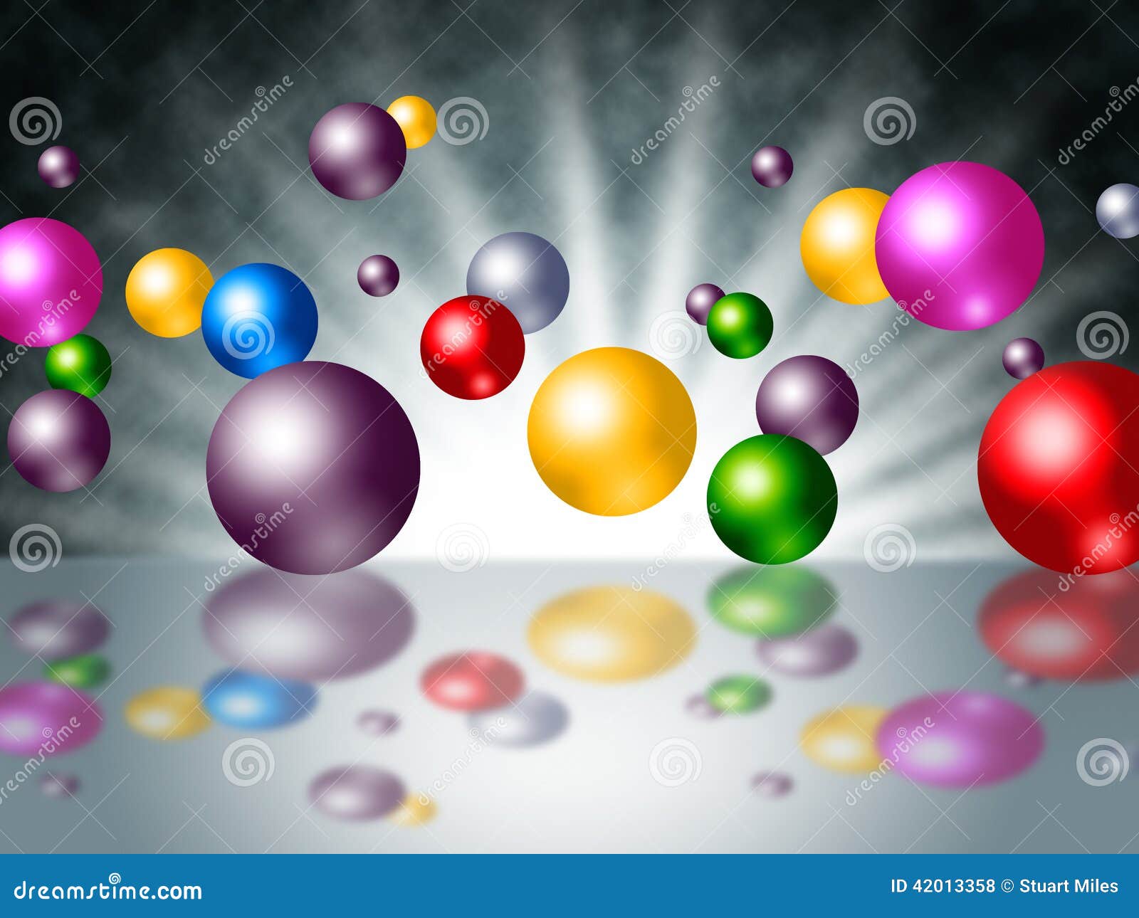 Sunrays Sphere Indicates Spectrum Colours and Spheres Stock ...