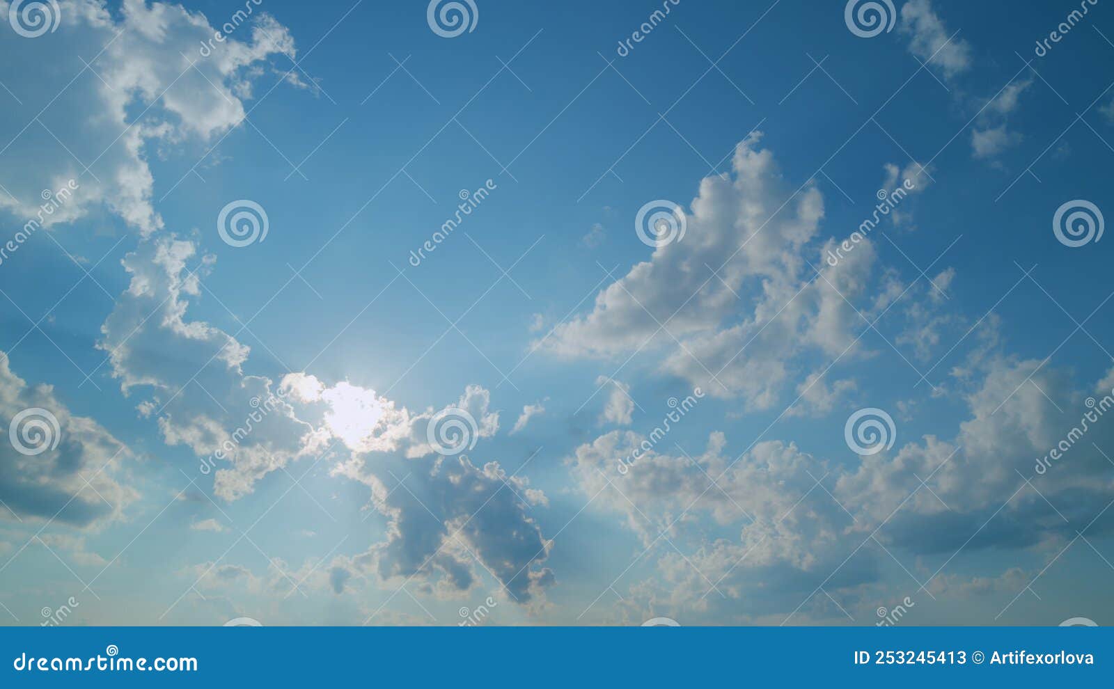 Sunrays Sunray Shine through Dark Clouds in Cloudy Blue Sky. Layers of ...