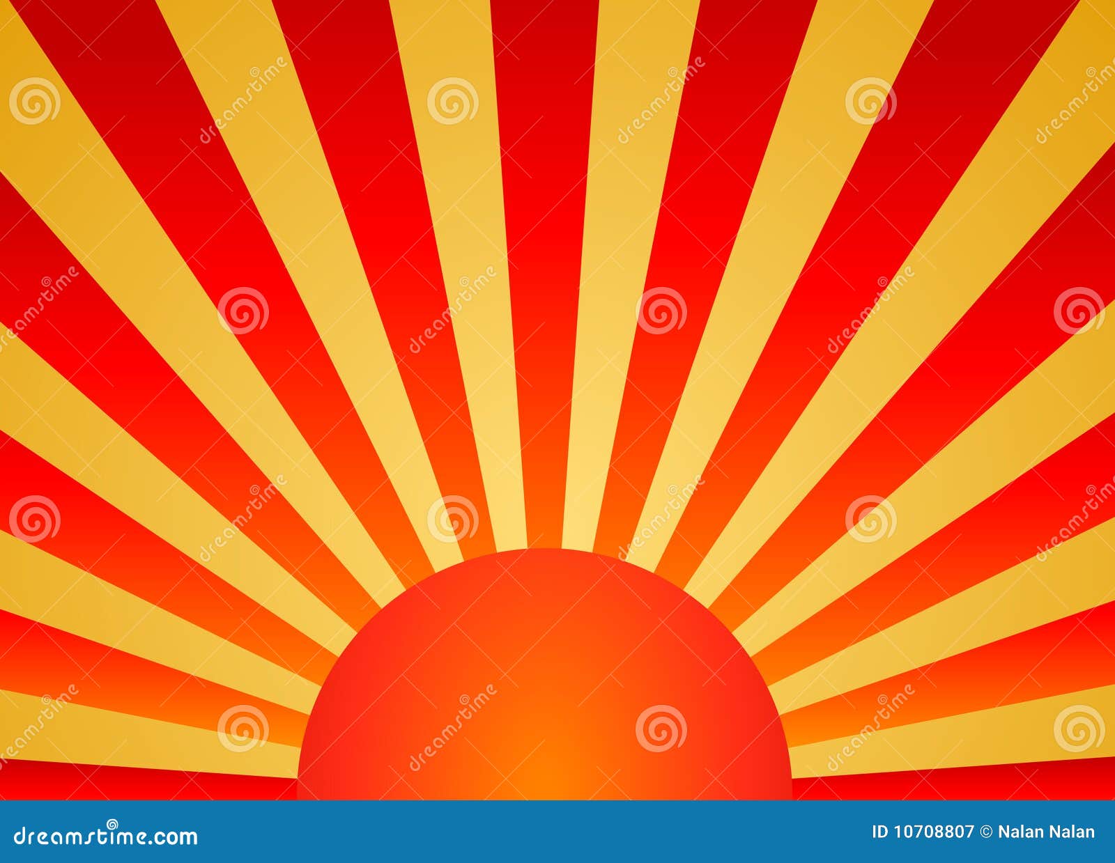 Sunrise stock vector. Illustration of warm, sunny, yellow - 10708807