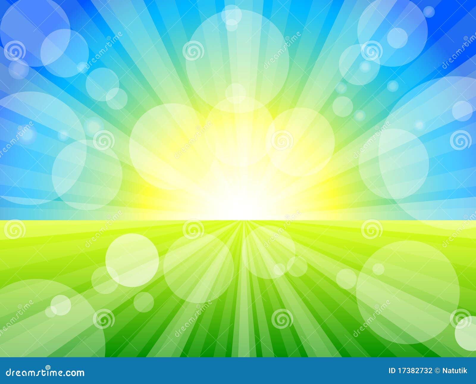 Sunrise stock vector. Illustration of beam, color, nature - 17382732