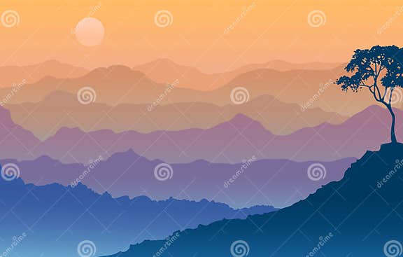Sunrise stock vector. Illustration of environment, outdoors - 4306523
