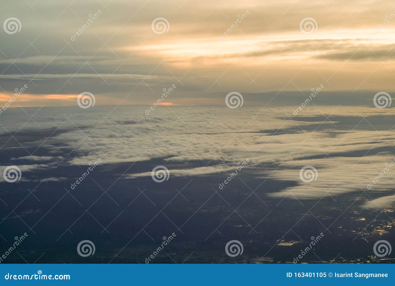 Sunrise above clouds stock image. Image of morning, beauty - 163401105