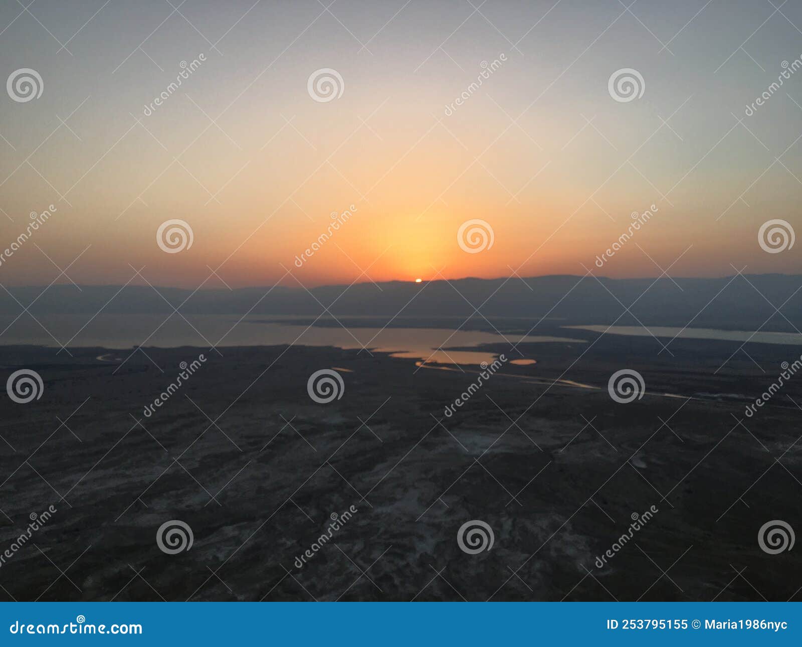 Sunrise Above Dead Sea in Israel. Stock Image - Image of desert, masada ...