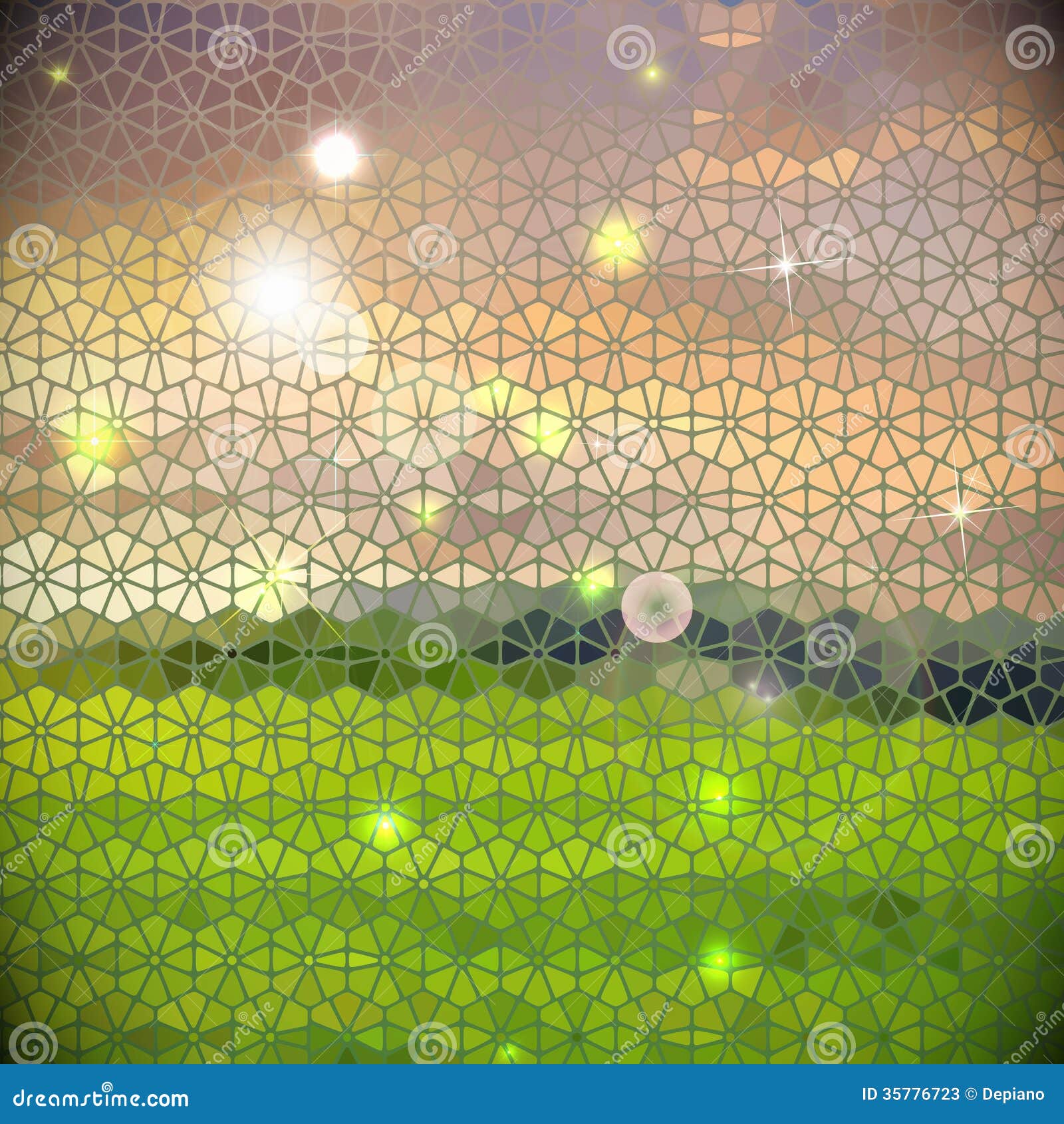 Sunrise, Abstract Geometric Background Stock Vector - Illustration of ...