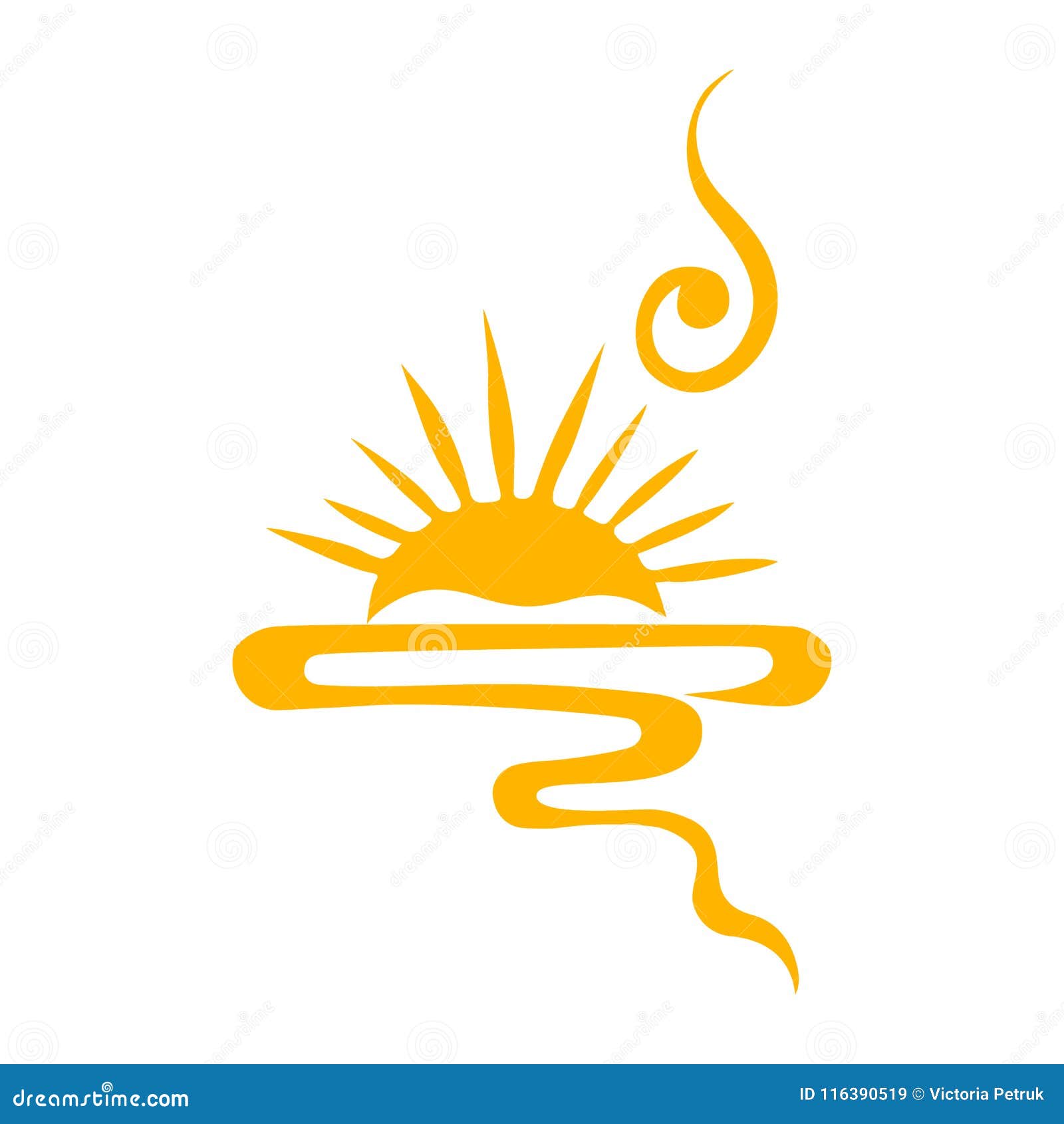 Sunrise. Abstract Vector Illustration Stock Vector - Illustration of ...