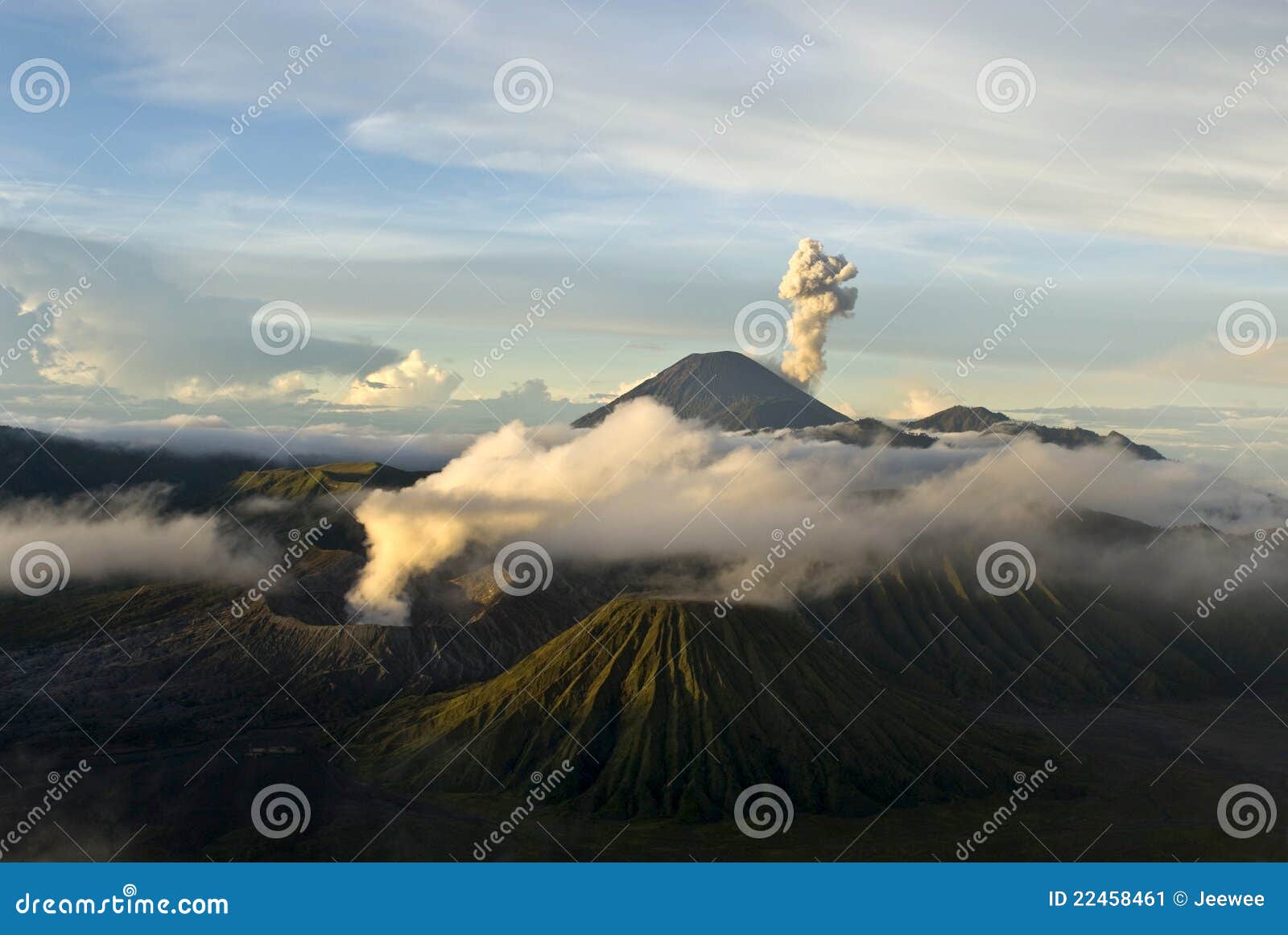 SUNRISE at the ACTIVE BROMO VULCANO - JAVA - INDO Stock Image - Image ...