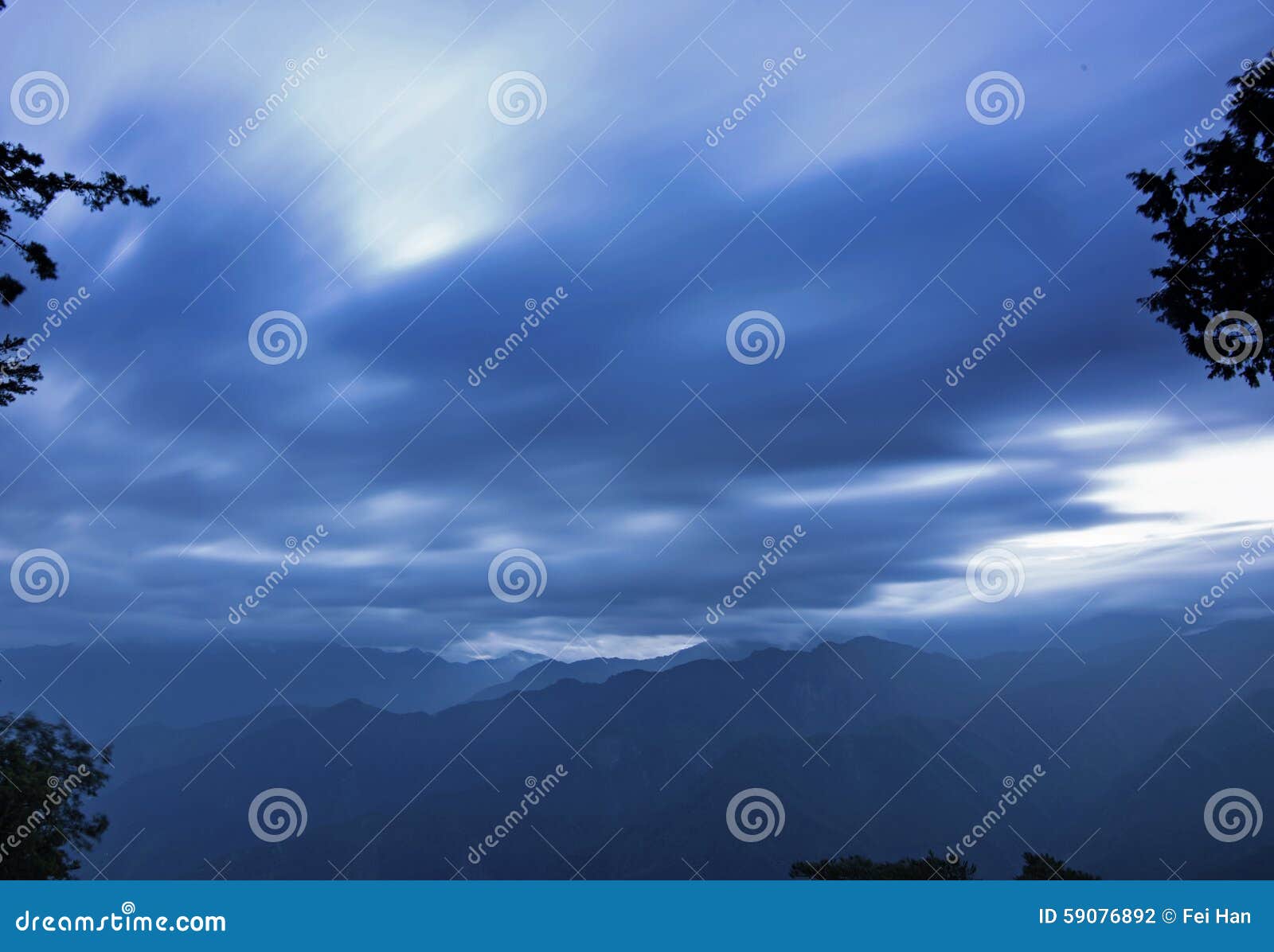 Sunrise of Ali Mountain (Ali Shan, Taiwan) Stock Photo - Image of china ...